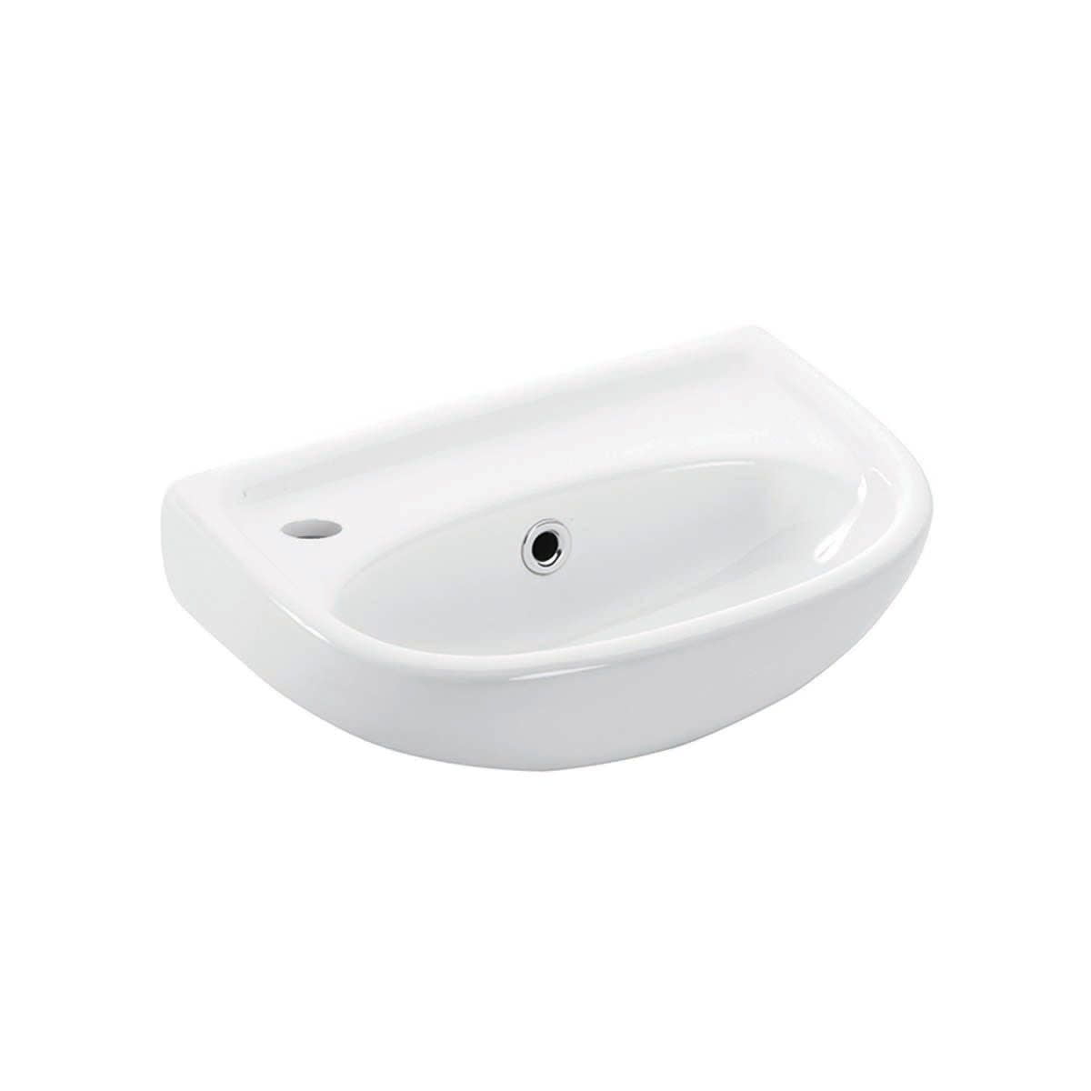 Ws Bath Collections Basic 4000.01R Basic 15-1/2" Oval Ceramic Wall ...