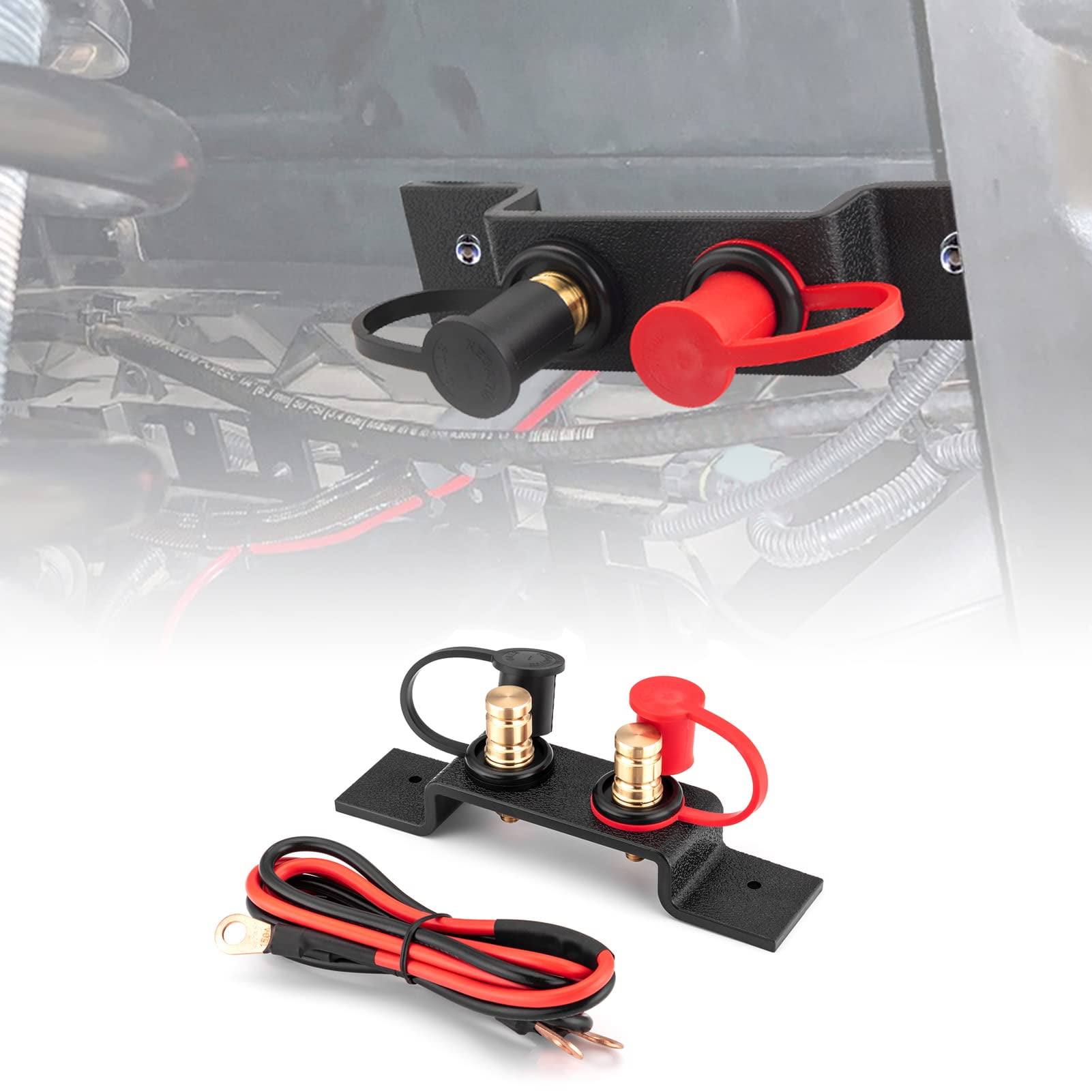 Wsays UTV Battery Jump Post Terminals Relocation Kit Quick Charging ...