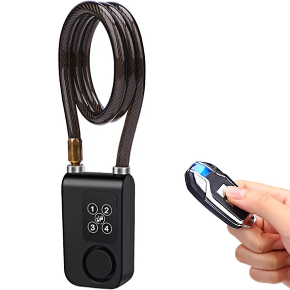 Wsdcam Security Heavy-Duty Bike Motorcycle Lock Alarm with Remote, Anti ...