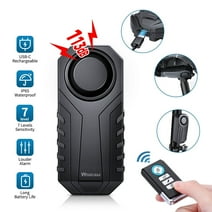 Fosmon Anti-Theft Burglar Bike Alarm with Remote, Waterproof Vibration ...