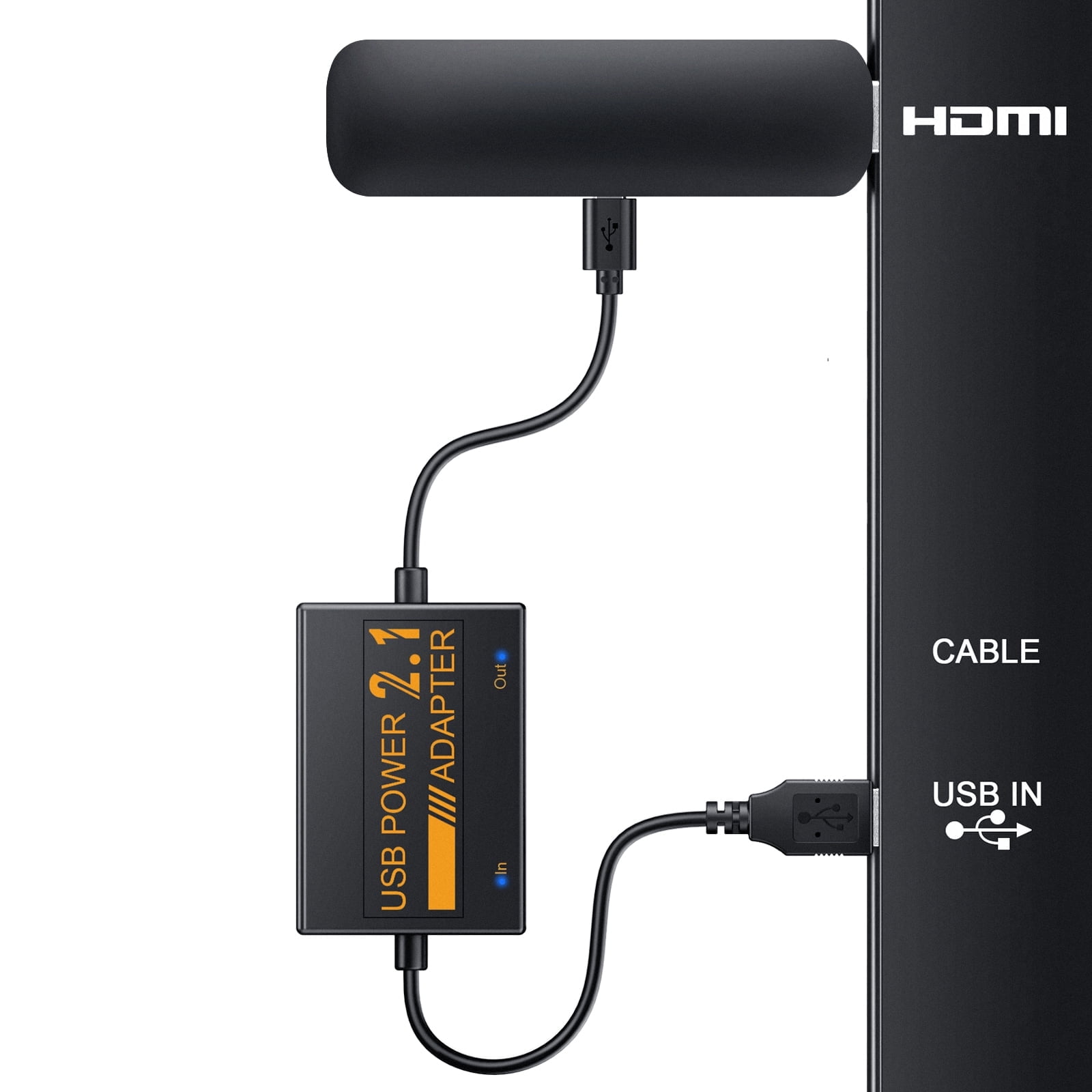 Wsdcam Universal TV Stick Power Adapter with Micro-USB Connector and 3M ...