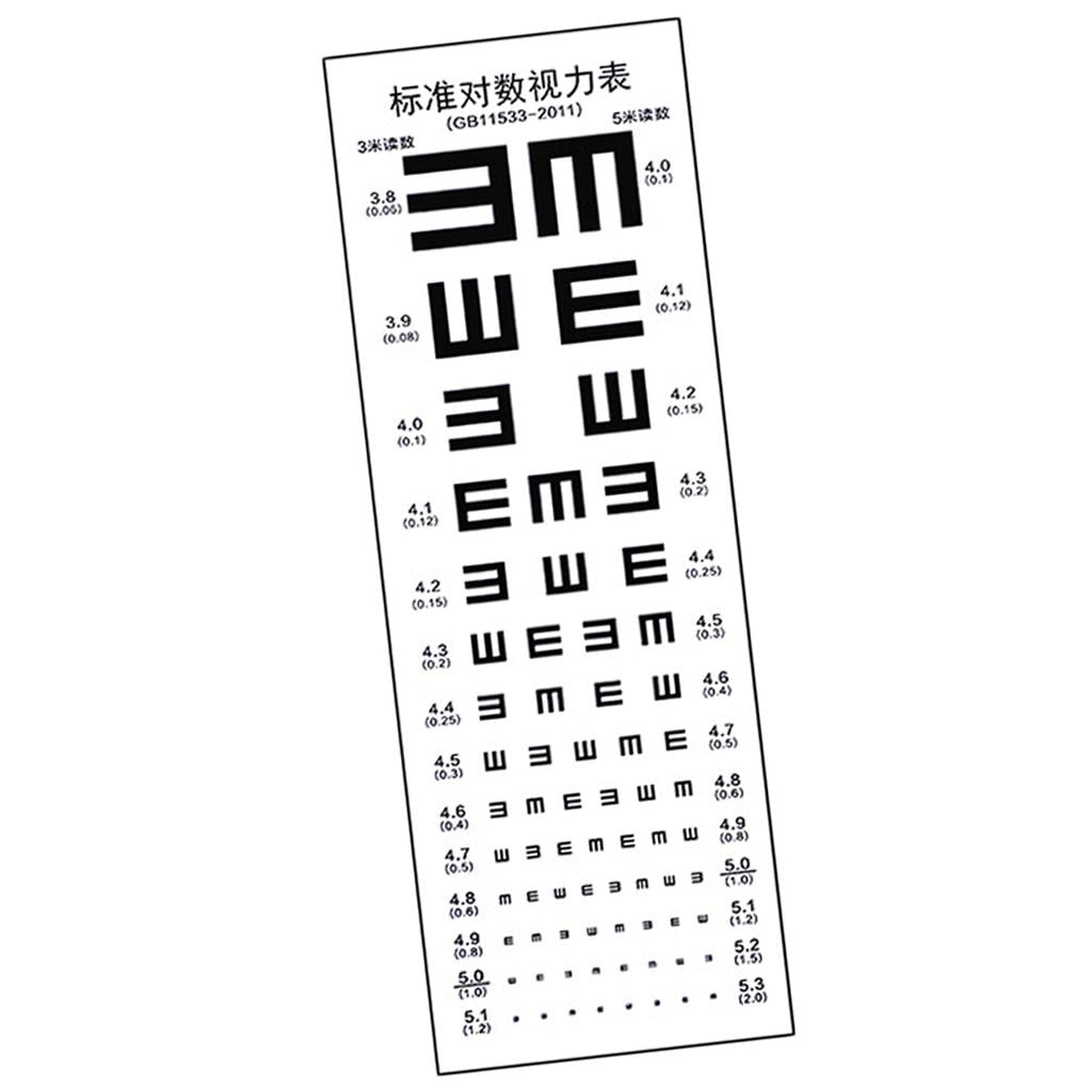 Wswqop E Letter Vintage Eye Test Chart Nonreflective Visual Testing ...