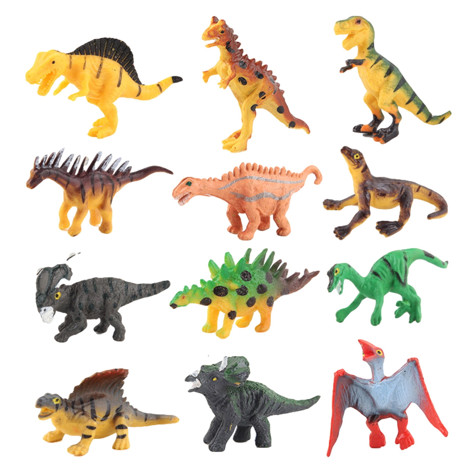 WtZbdo Dinosaur Figure, Jumbo Dinosaur Toy Playset(12 Pack), Safe ...