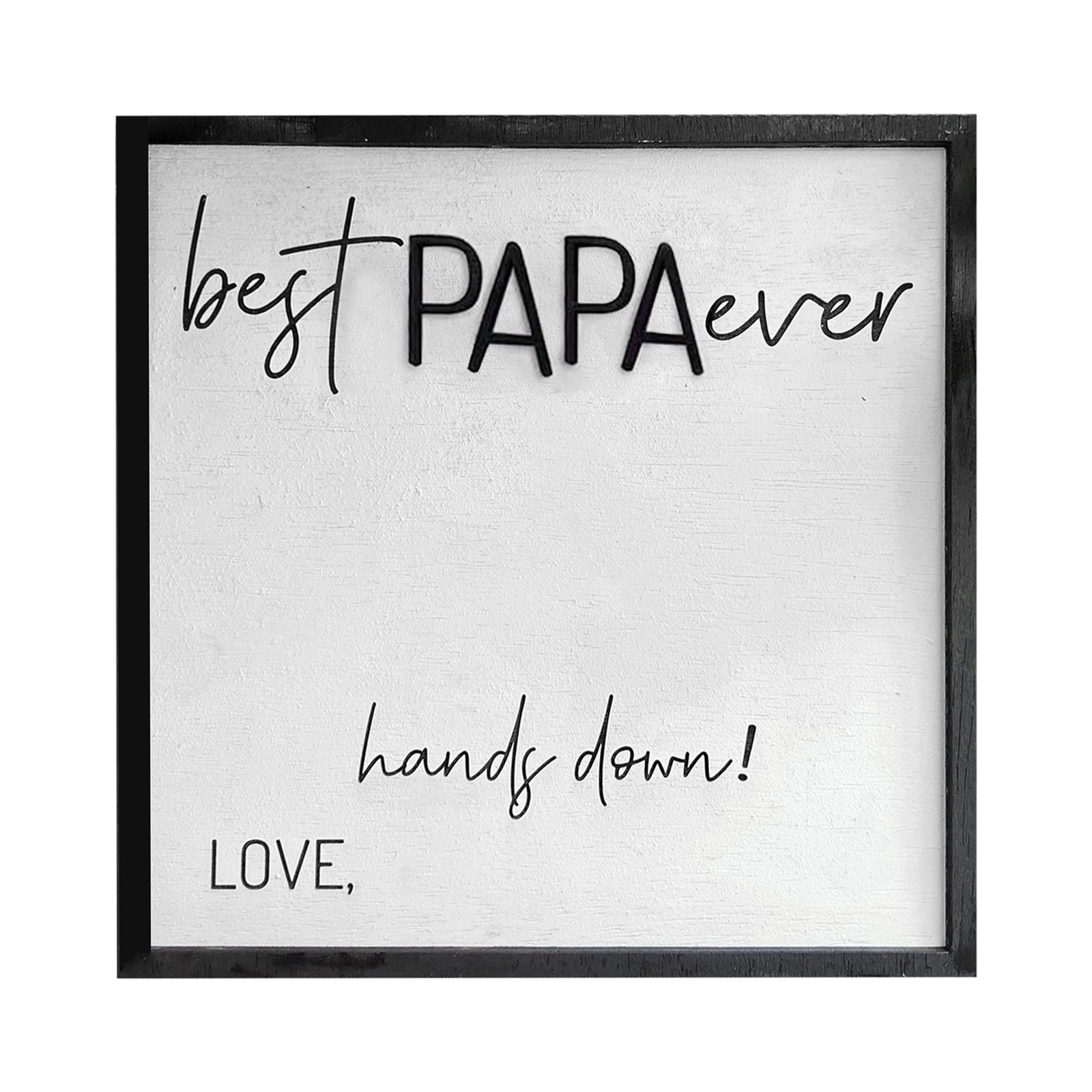 WtZbdo Fathers Day Gifts Personalized Hand Print Wood Sign, Fish ...