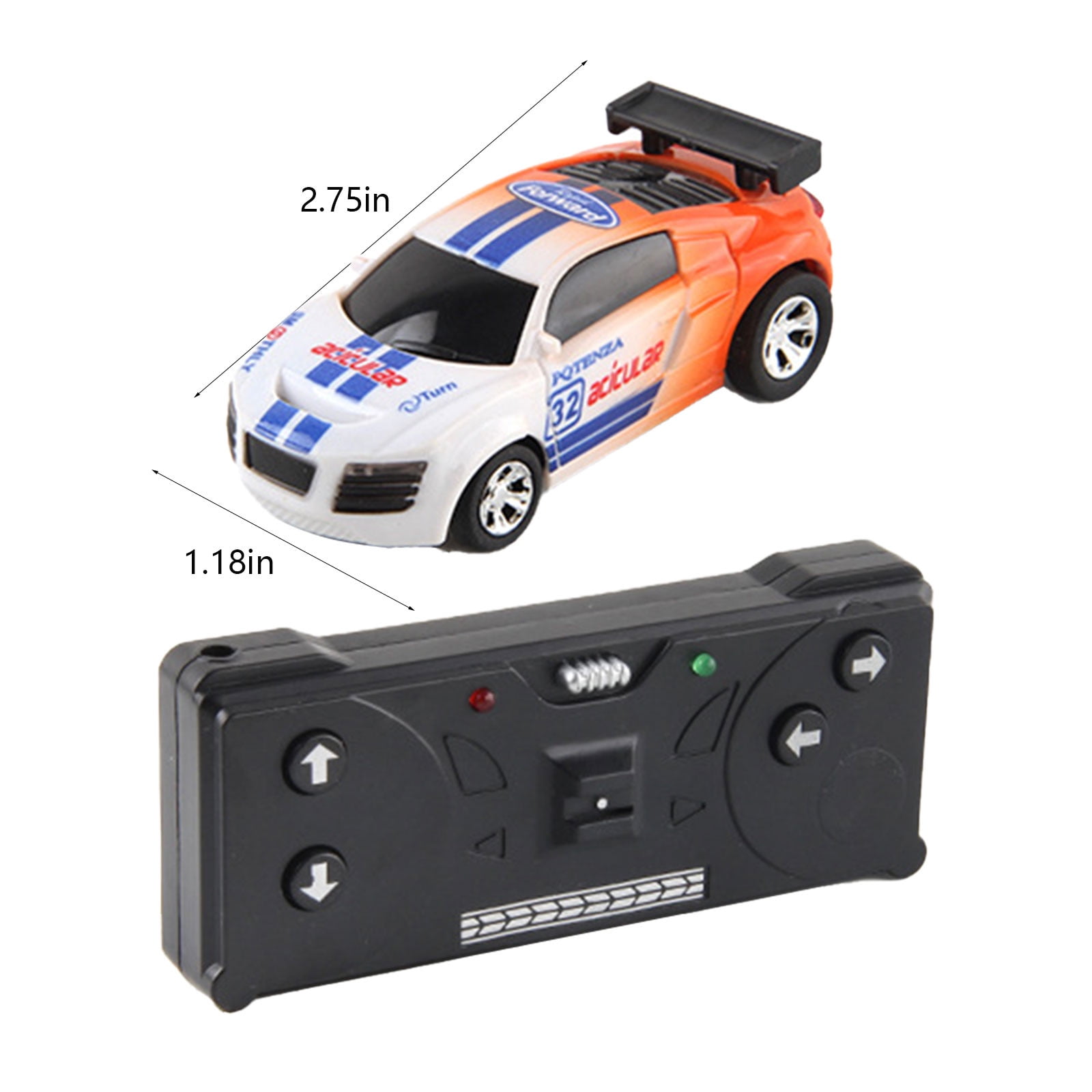 Wtzbdo Grebest Mini Rc Car 1 Set Micro Remote Control Car With Roadblocks Coke Cans Design