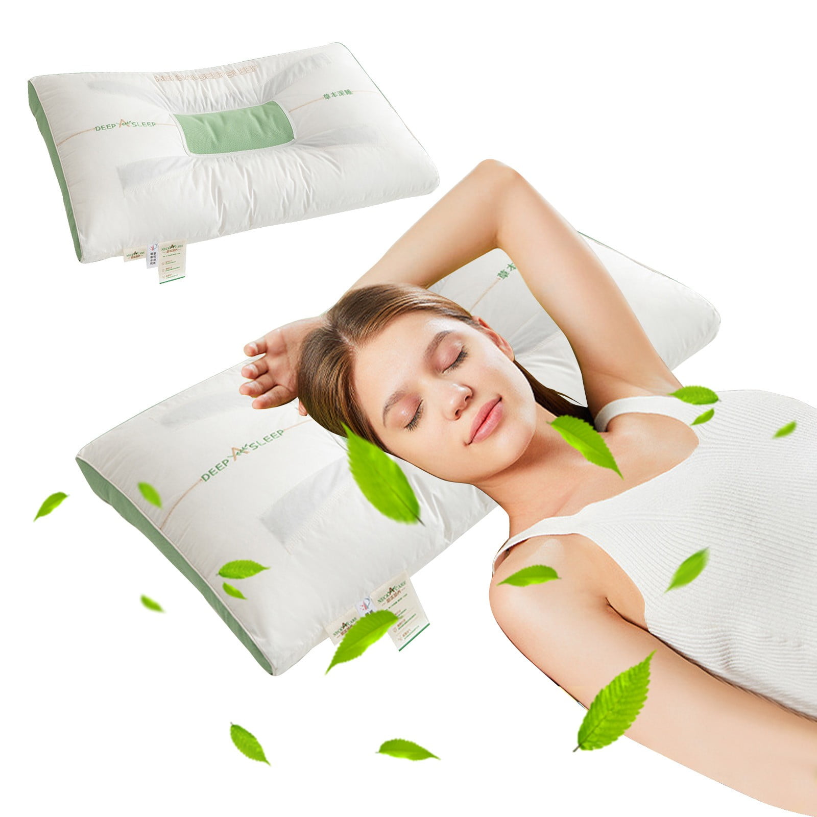 Wtgtog Buckwheat Pillow Home Hotel Adult Plume Velvet Pillow Core ...