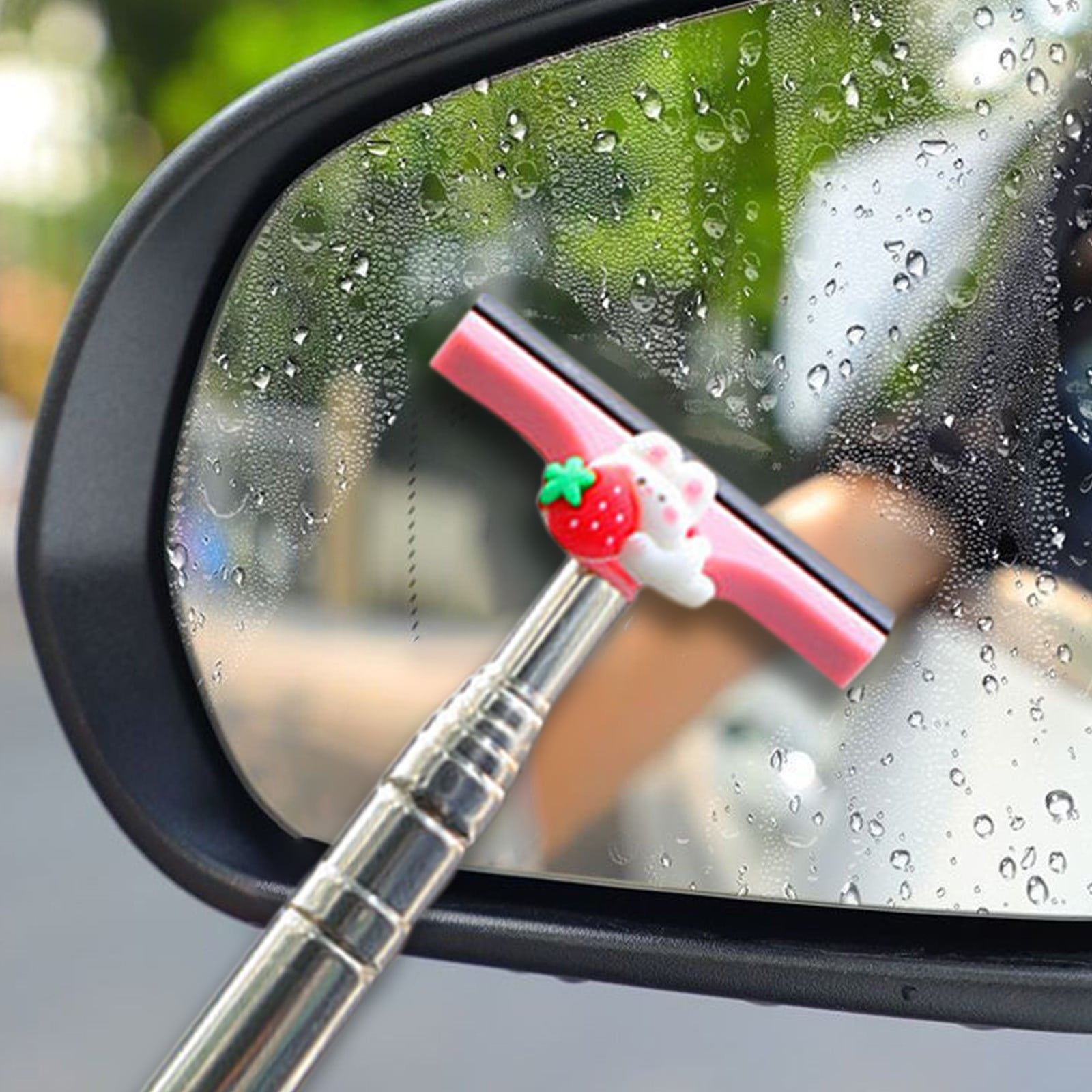 Wtgtog Car Side Mirror Squeegee, Retractable Auto Rearview Mirror Wiper ...