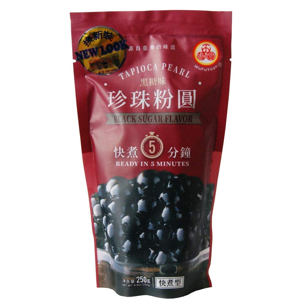 WuFuYuan Bubble Tea Boba Tapioca Pearl Black 8.8 OZ (250 G) - Walmart.com