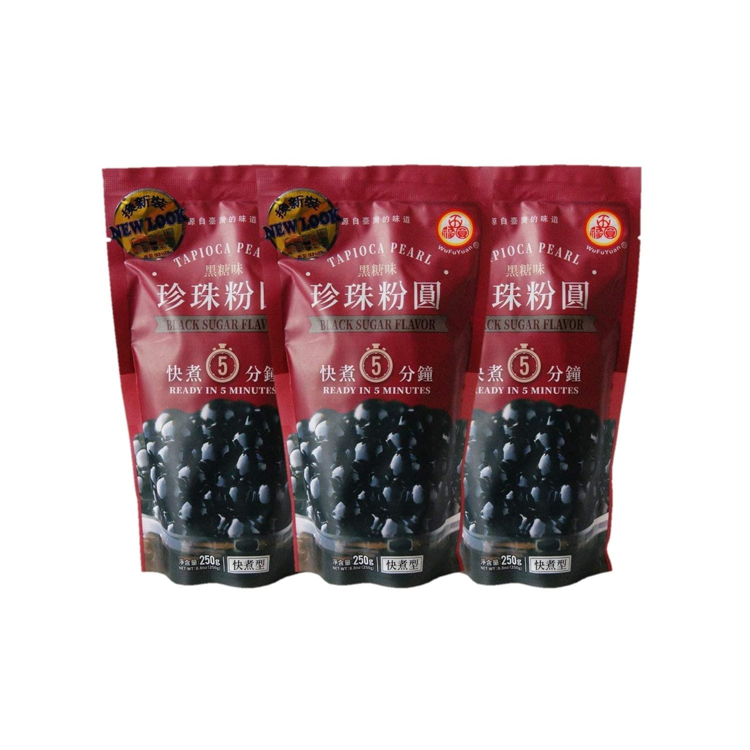 WuFuYuan - Tapioca Pearl (Black) - Net Wt. 8.8 Oz. (Pack of 3 ...