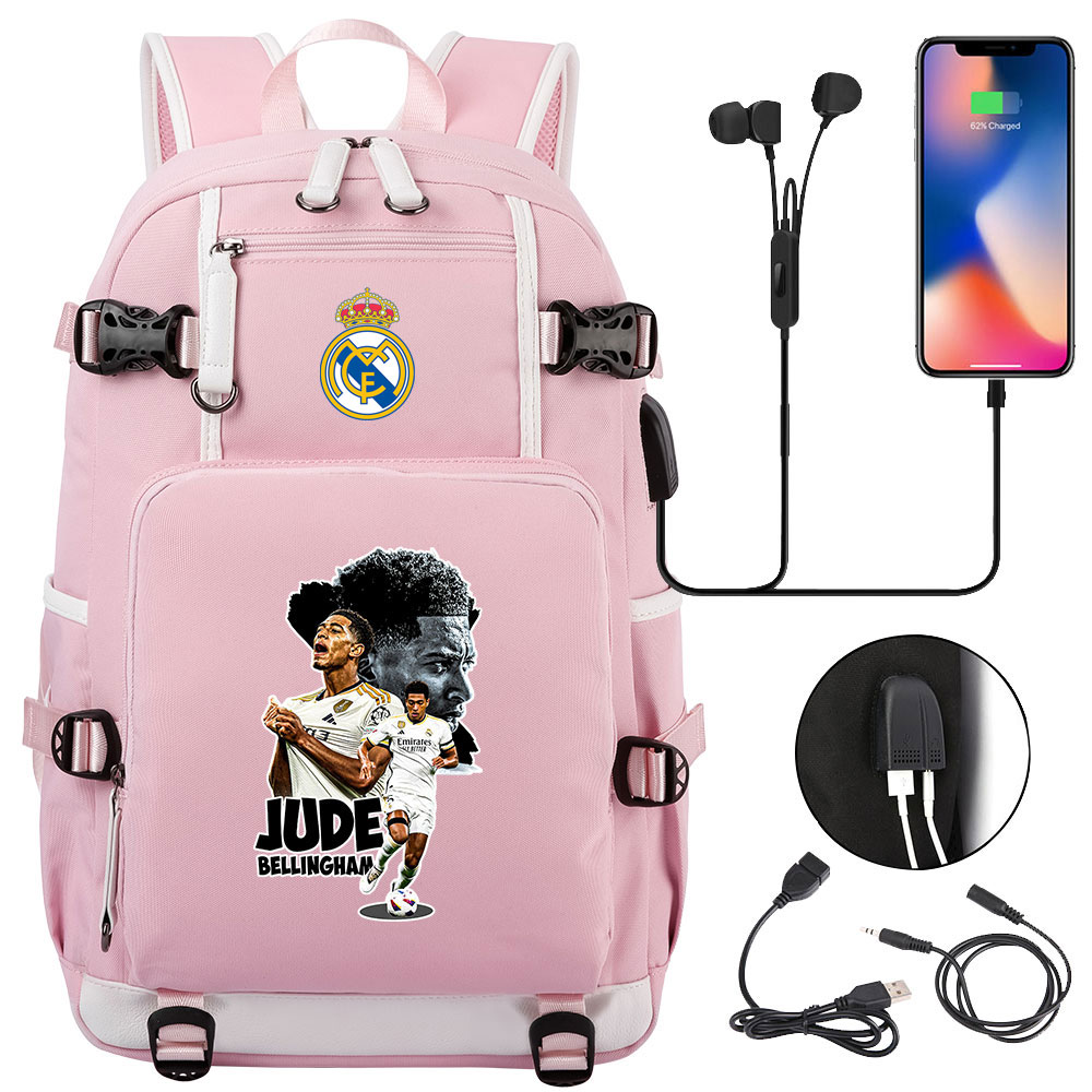 WuHakBackpack Children's Cartoon Pattern Backpack with Jude Bellingham ...