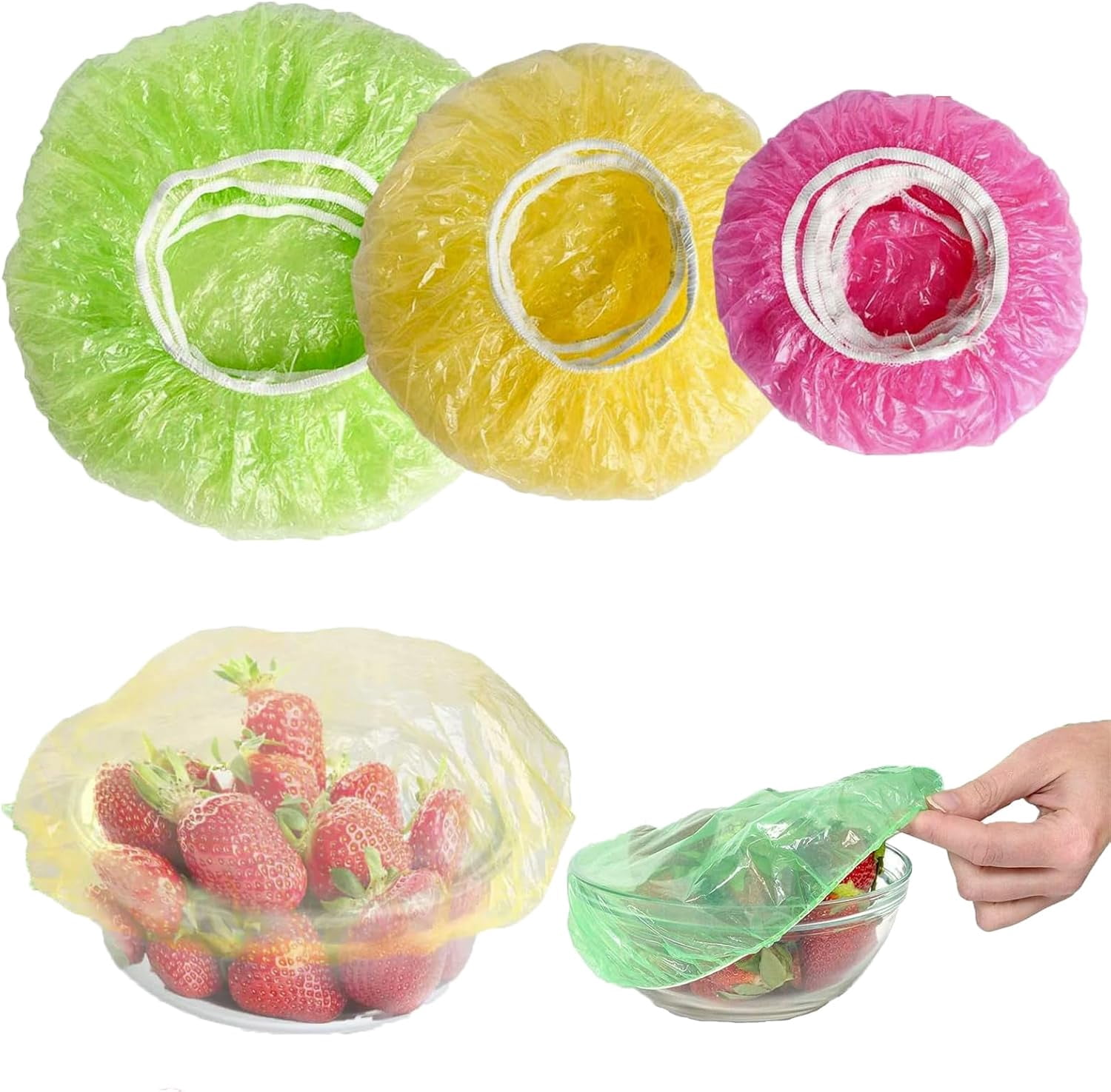 WuKongZK 150Pack Fresh Keeping Bags Canning Lids,Food Covers,Reusable ...
