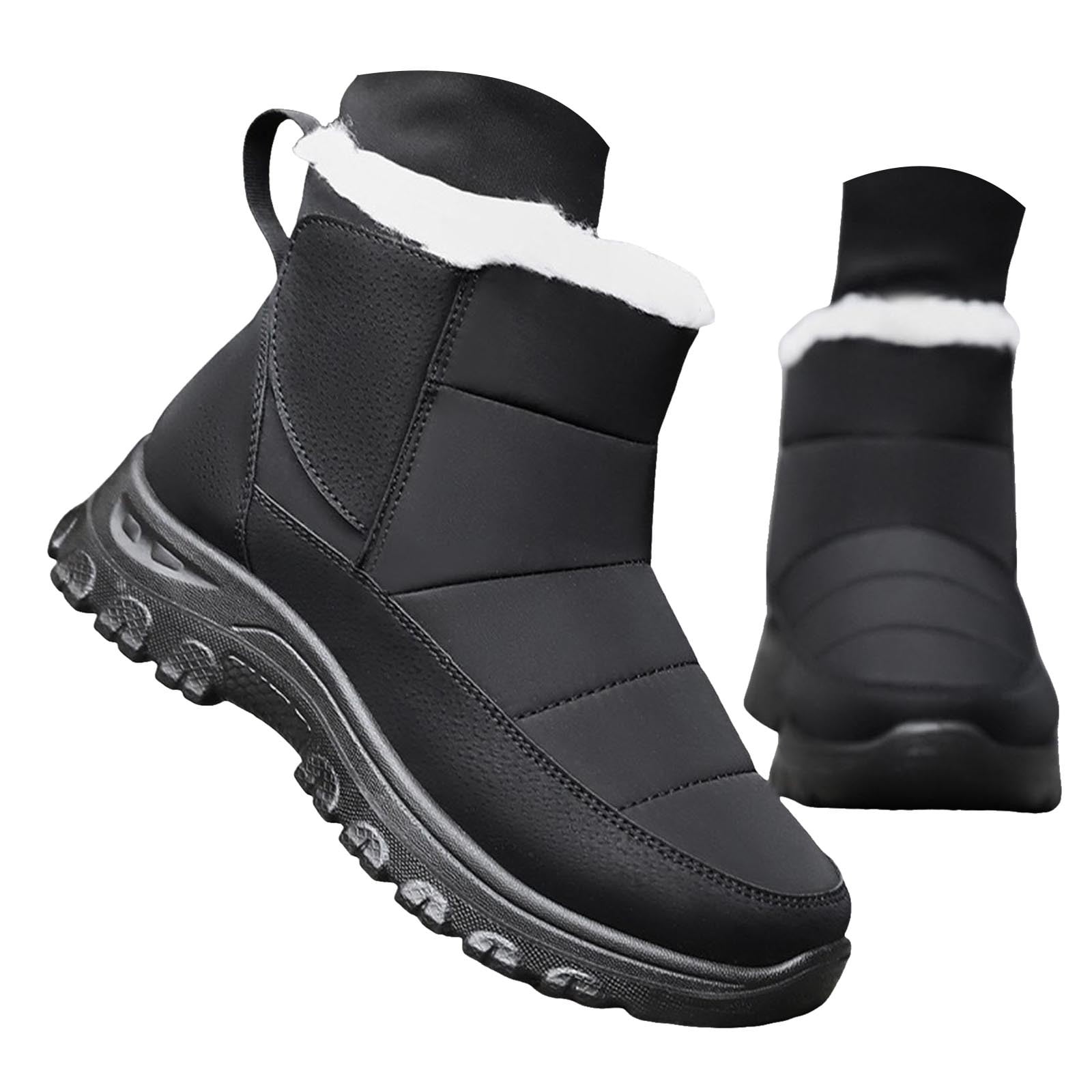 WuKongZK Elegant Boots Womens Snow Boots Winter Shoes Slip On No Slip ...