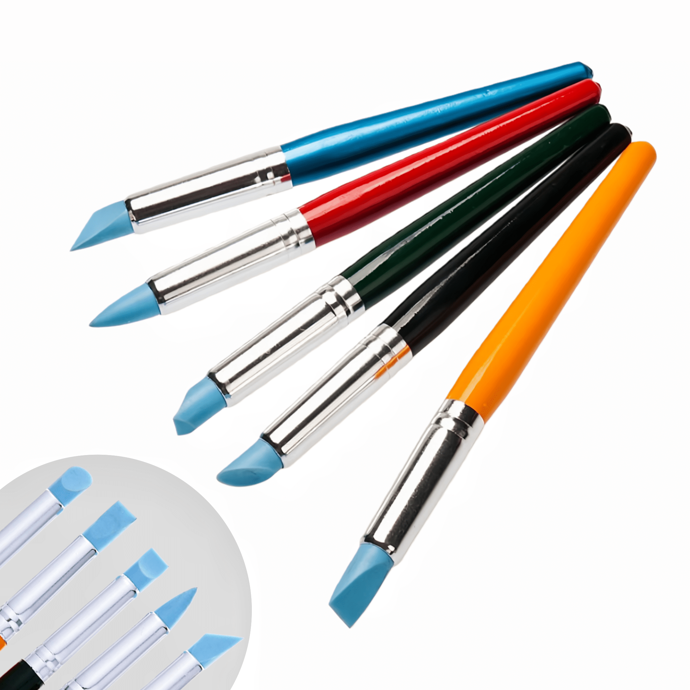 WuPing 5 Pcs Artist Paint Brush Set Silicon Brushes for Painting ...