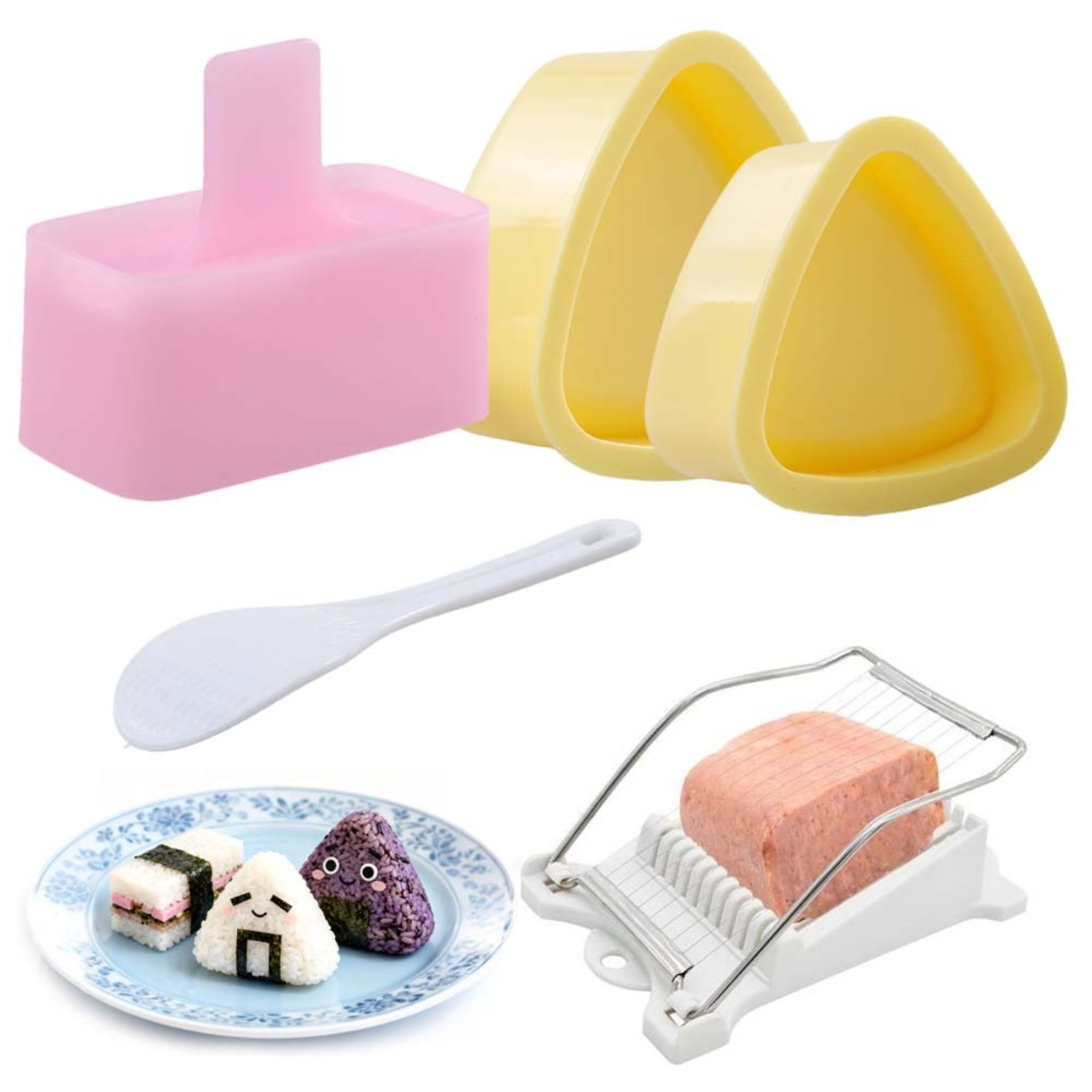 WuPing 5 Pcs Musubi Maker Kit with Luncheon Meat Slicer - Non-Stick ...