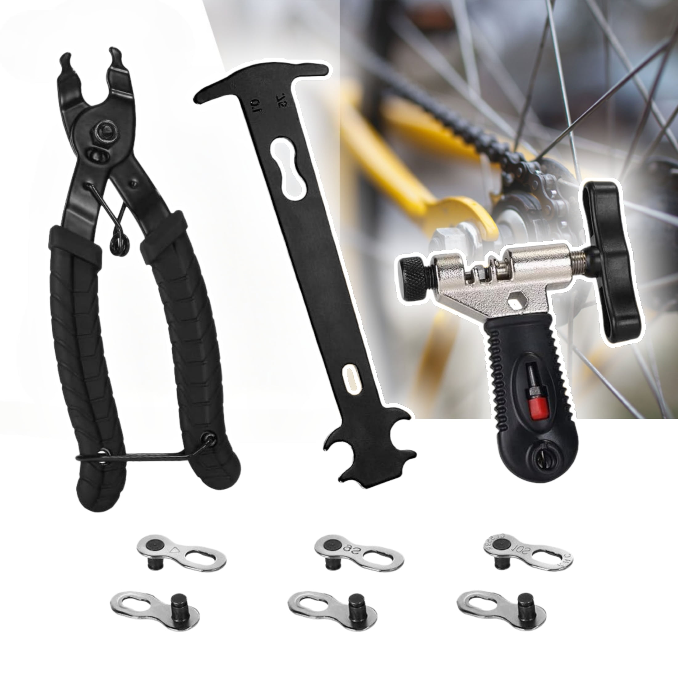 WuPing Bike Chain Repair Tool Kit Set for 6/7/8/9/10 Speed Chain ...