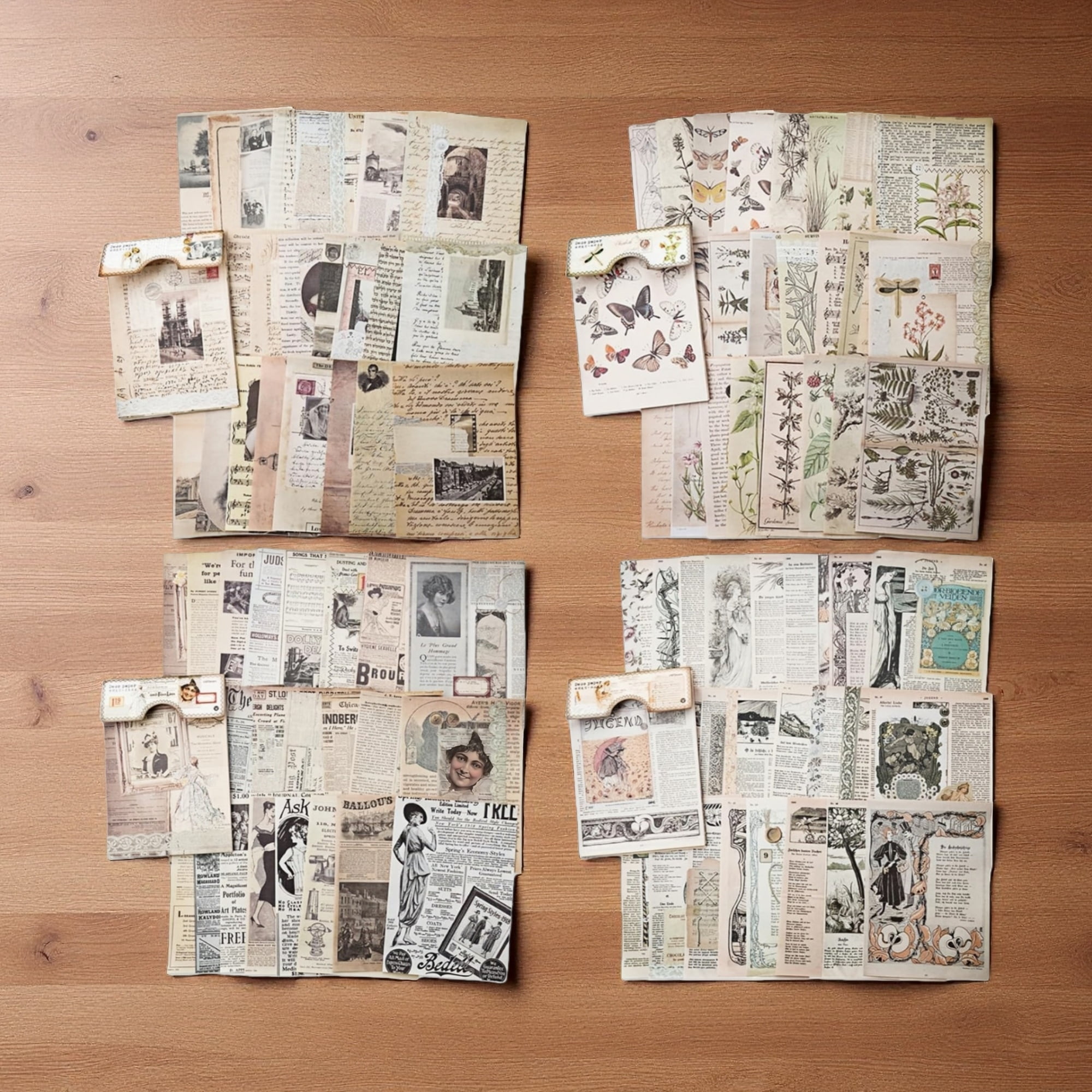 WuPing Vintage Scrapbook Paper, 96 Sheets, Scrapbooking Supplies Craft ...