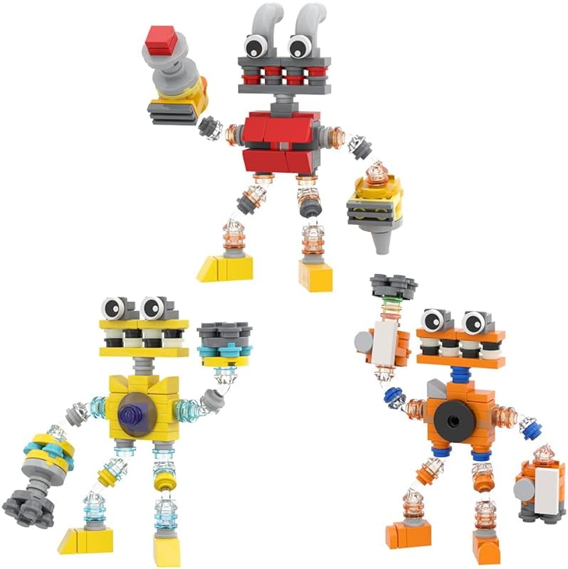 Wubbox Monster Building Blocks Set, Orange Singng Monster Action Figure ...