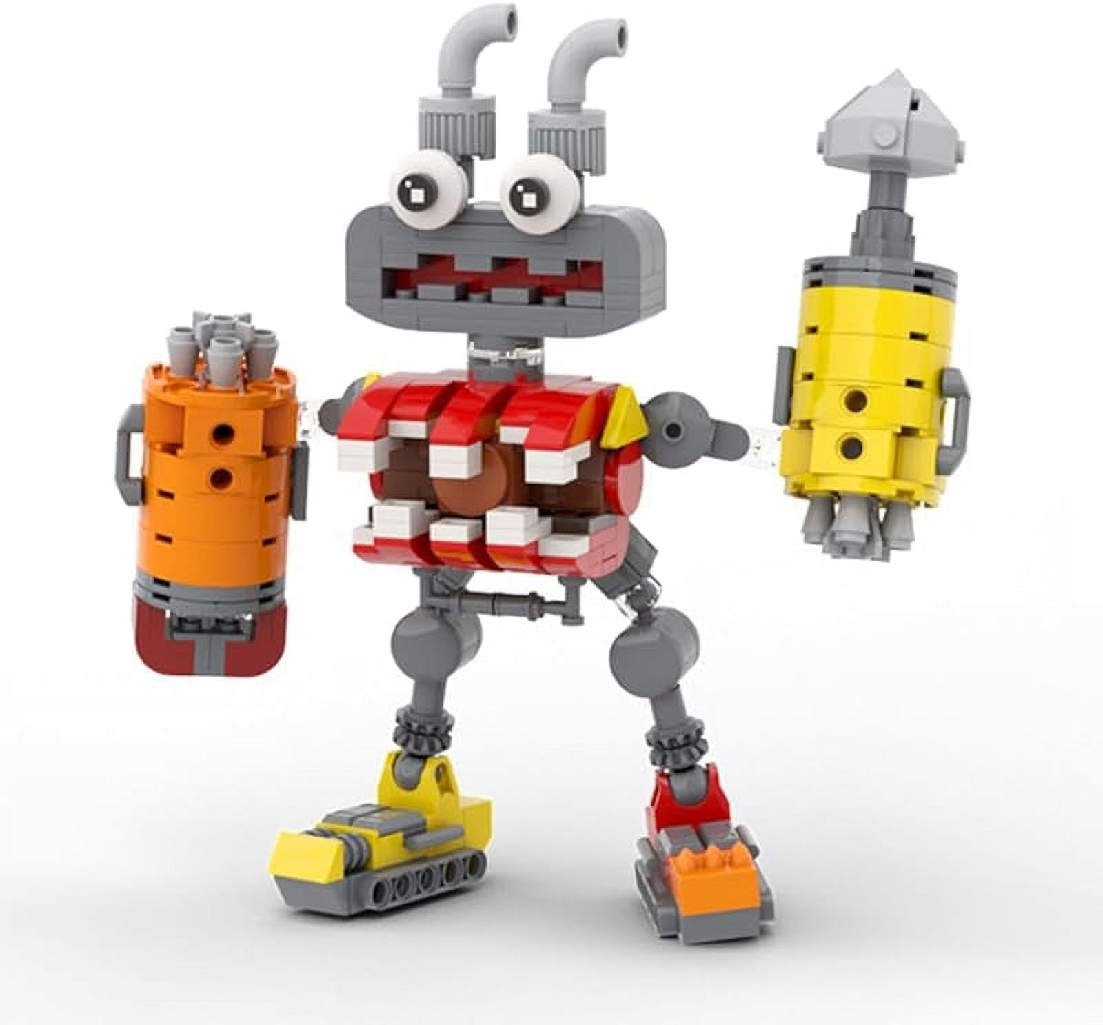 Wubbox Monster Building Blocks Set, Orange Singng Monster Action Figure ...