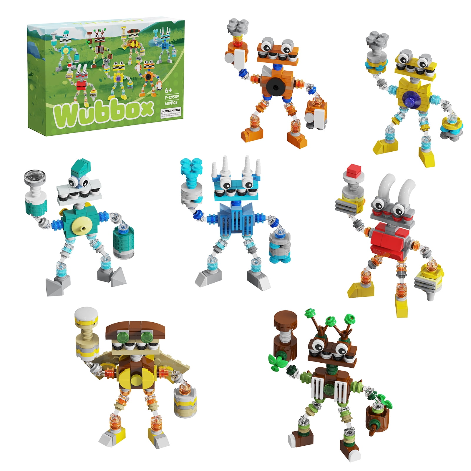 Wubbox Monster Friends Building Kit, 7 in 1 Singng Monsters Action ...