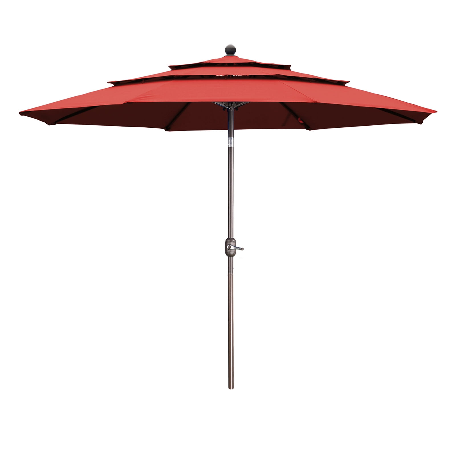 Wubio 10ft 3 Tier Patio Umbrella – Outdoor Market Umbrella with Crank ...