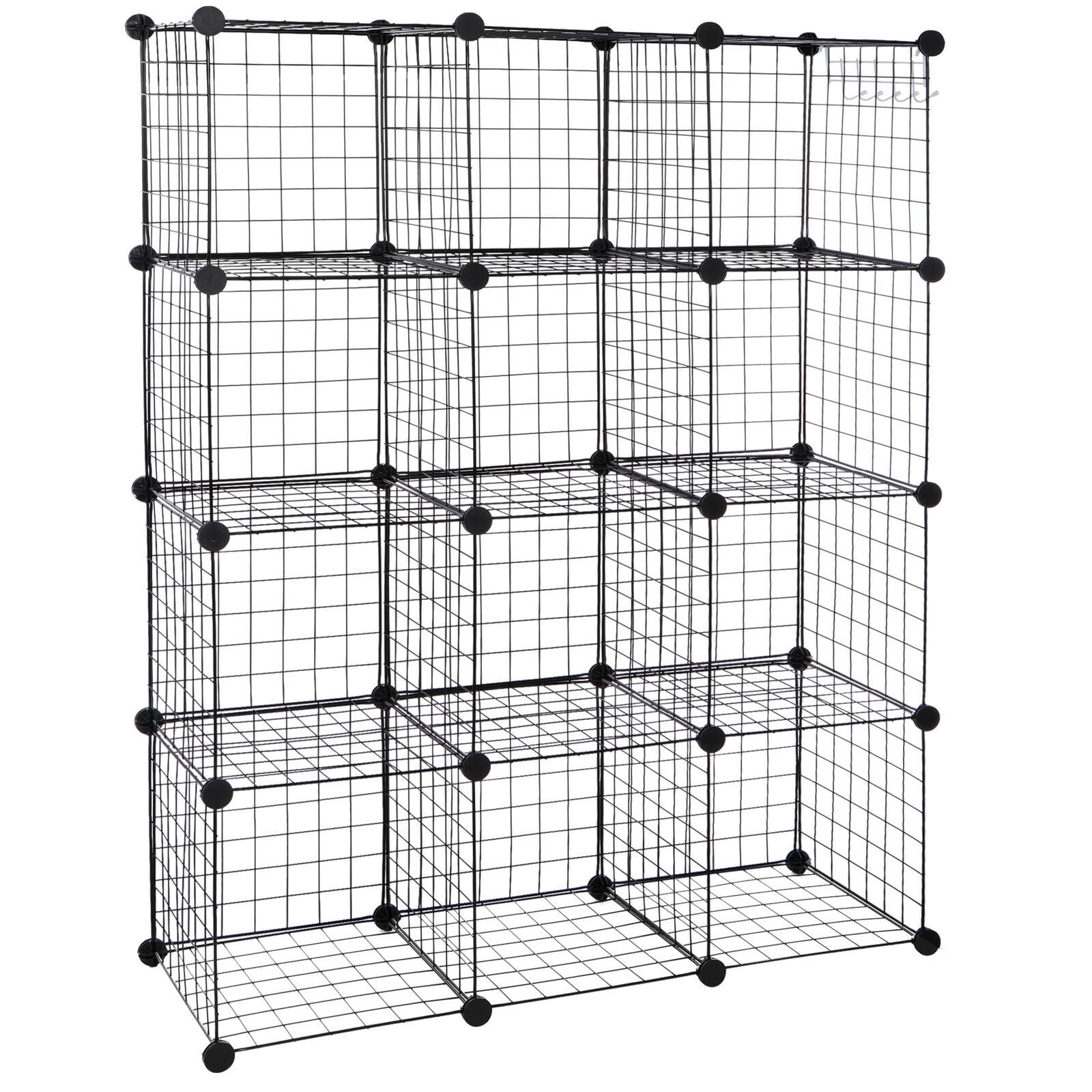 Wubio 12-Cube Wire Cube Storage Organizer Shelving Wire Shelves Rack ...