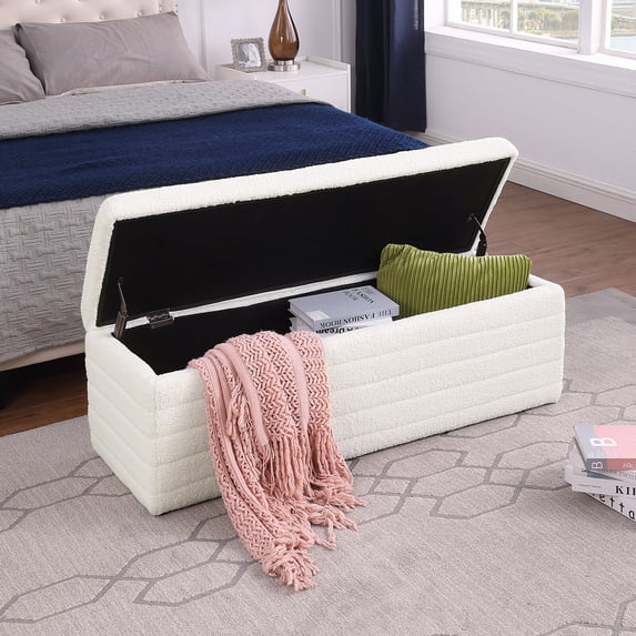Wubio Modern Storage Ottoman Bench Foot Rest Bedroom Entryway End of ...