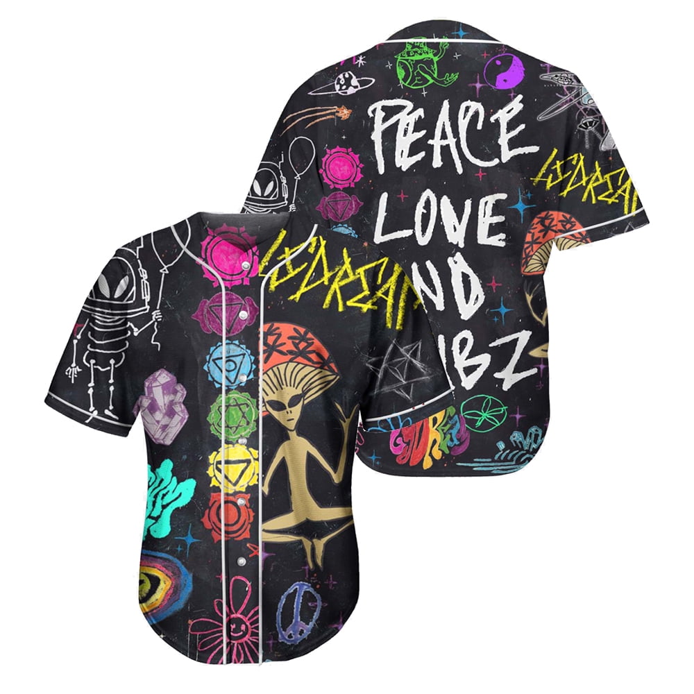 Wubz Jersey Peace Love And Wubz Merch Baseball Jacket Tops Short Sleeve ...