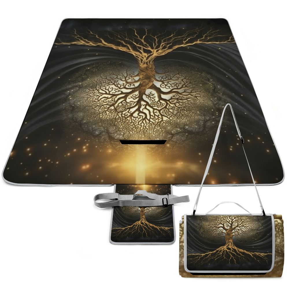 Wuche Tree Roots Square Outdoor Picnic Mat Foldable Lightweight ...