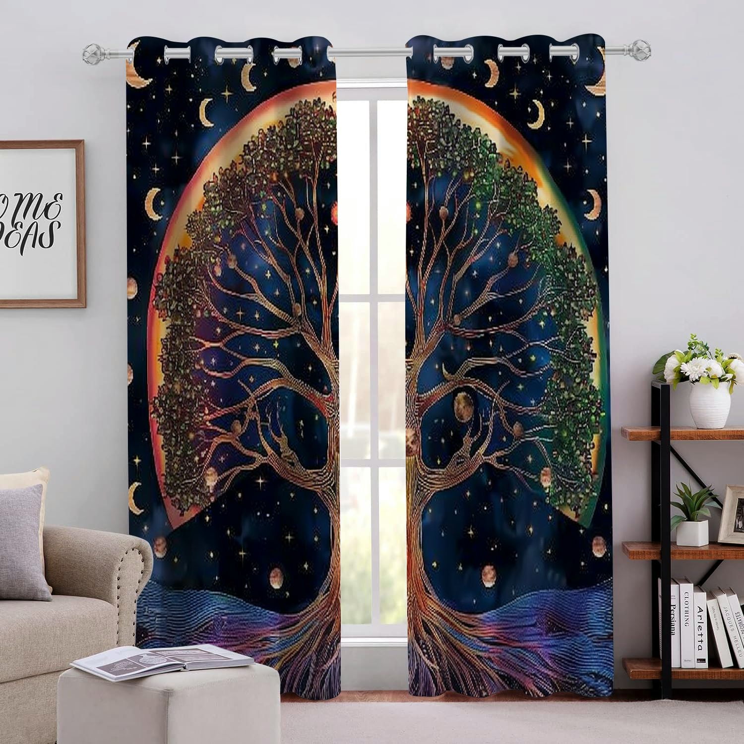 Wuche Tree of Life Moon Phases Alex Grey Perforated Light Blocking ...