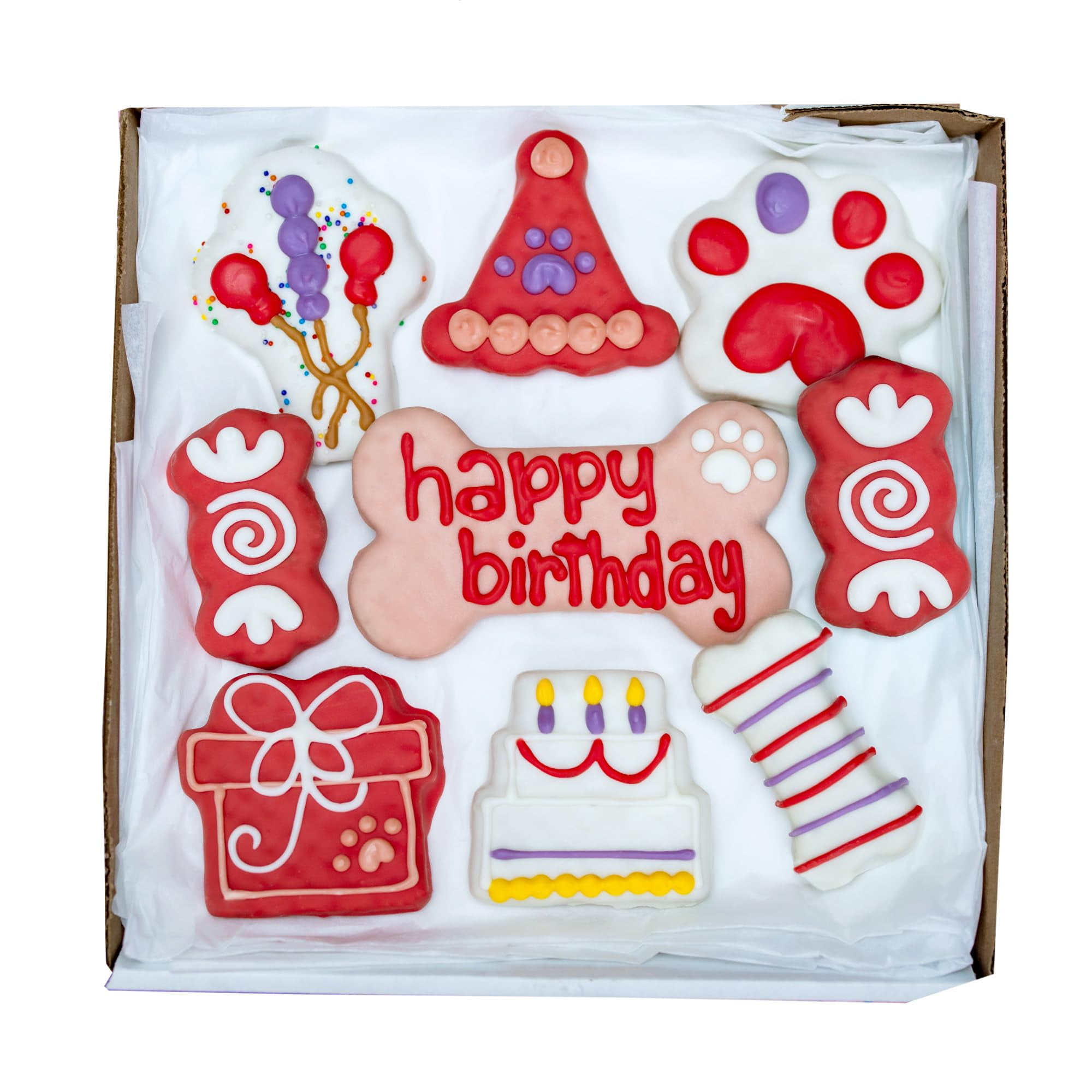 Wufers Dog Birthday Cookie Box - Dog Cookies, Human Grade Ingredients ...