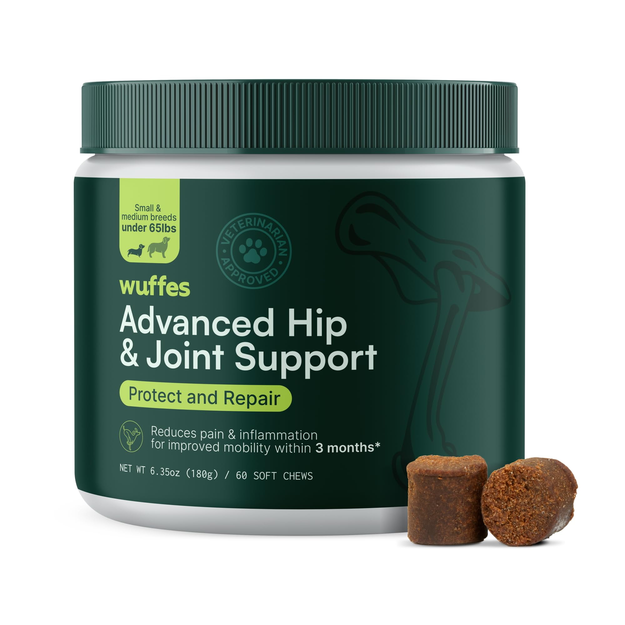 Wuffes Advanced Dog- Hip and Joint Supplement with Glucosamine ...