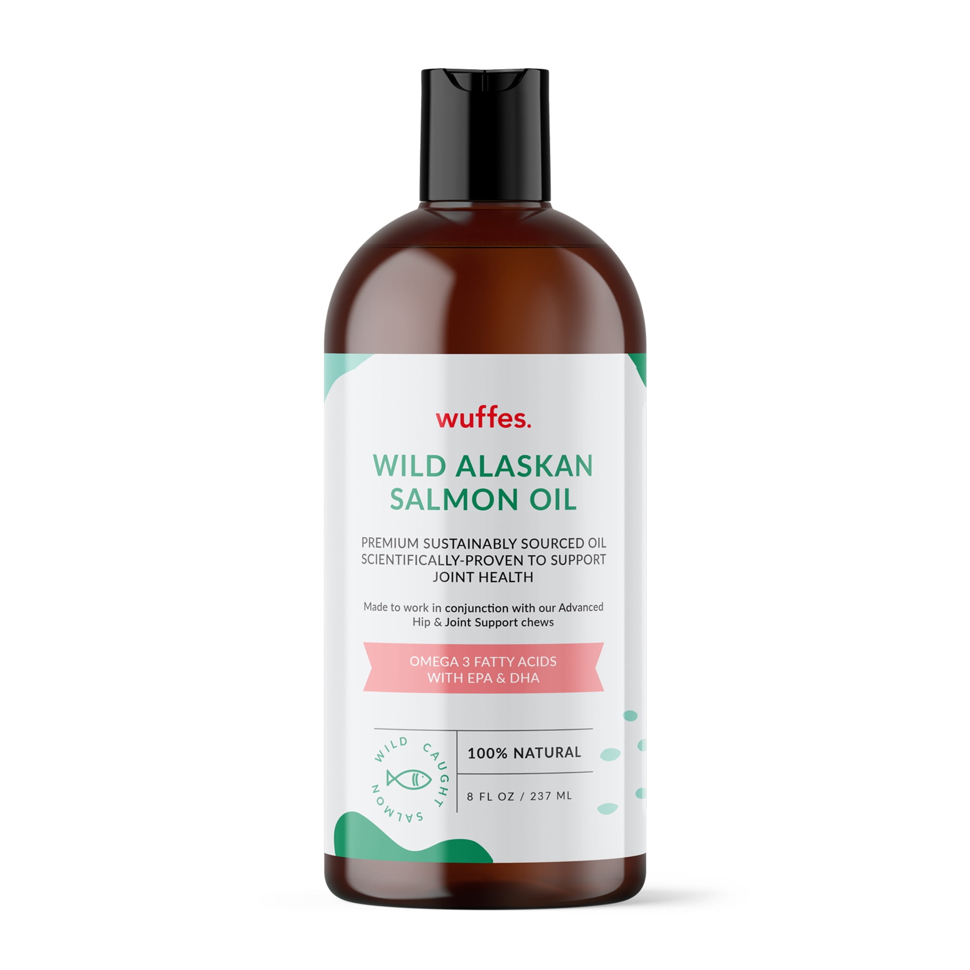 Wuffes Wild Alaskan Salmon Oil for Dogs - Natural EPA & DHA Fatty Acids ...