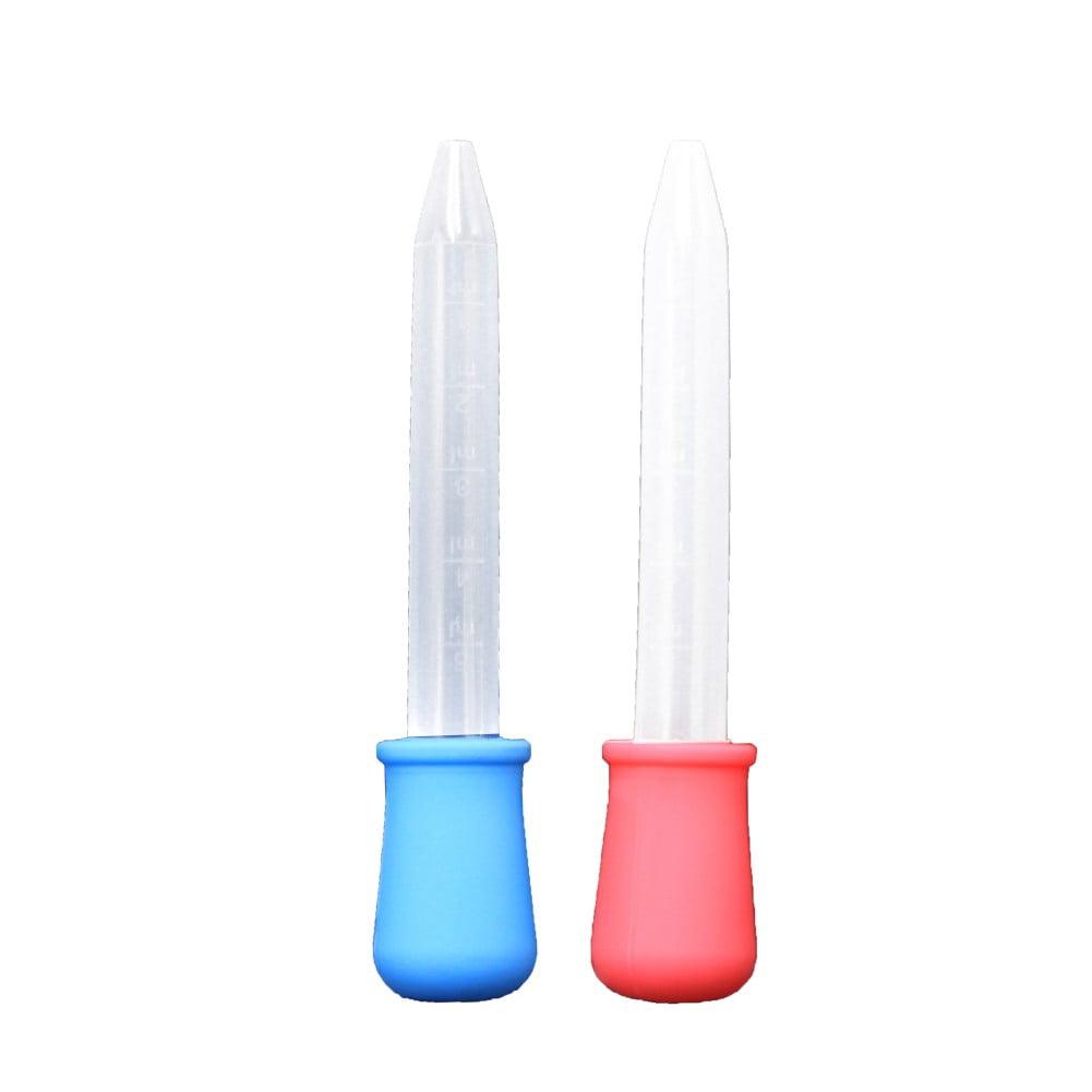 Wuffmeow Infant Utensils Clear Silicone Plastic Baby Medicine Dropper ...