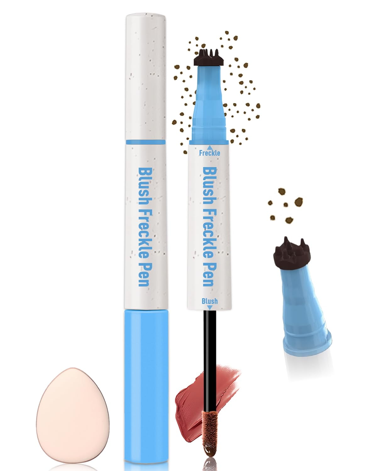 Wugbc Freckle Pen Blush DHF10 2 in 1 Lifelike Freckle Stamp Coral ...