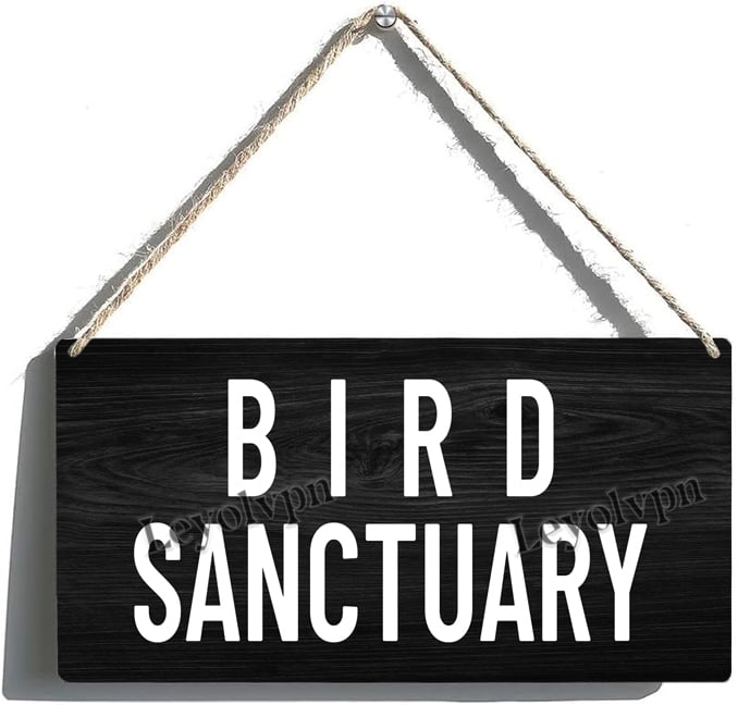 Wuhaoniu Bird Sanctuary Sign, Wooden Sign, Farmhouse Contemporary ...