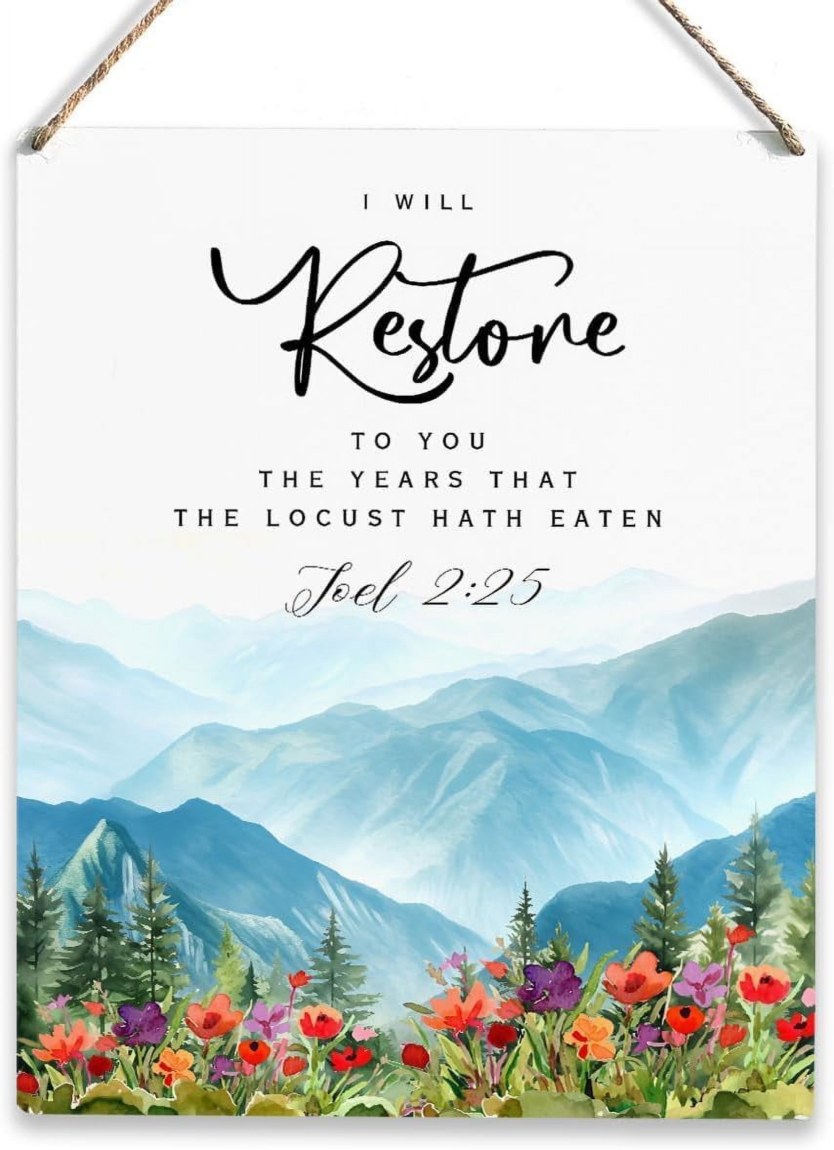 Wuhaoniu Christian Inspiral Quotes Wall Art Encouraging Rustic ...