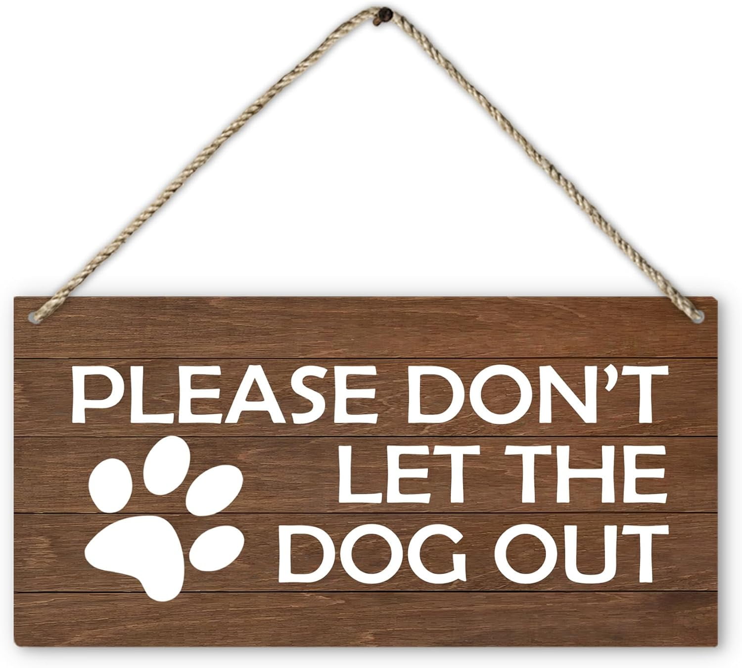 Wuhaoniu Dog Door Sign, Please Don'T Let The Dog Out Paw Printed Rustic ...