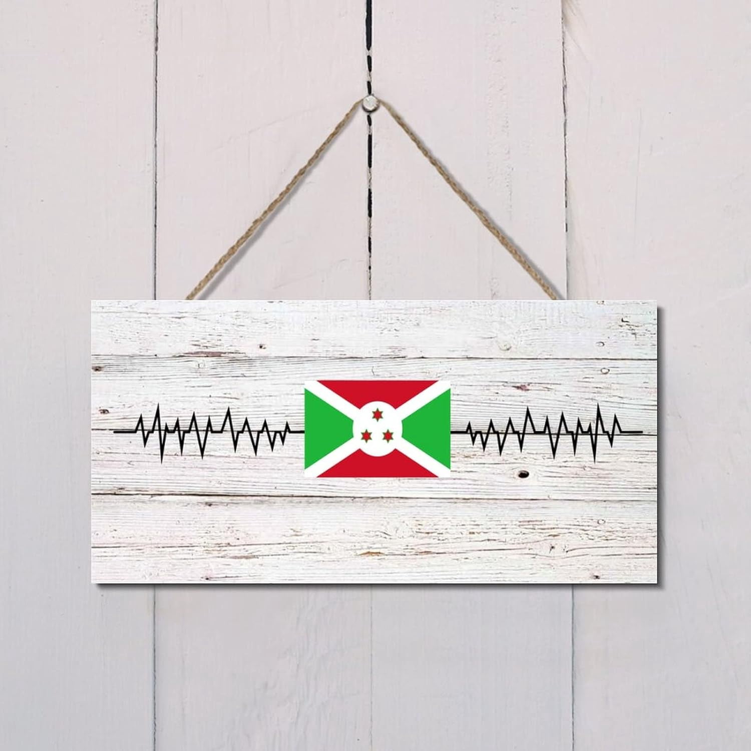 Wuhaoniu Heartbeat Burundi National Flag Wood Sign Celebration Parade ...