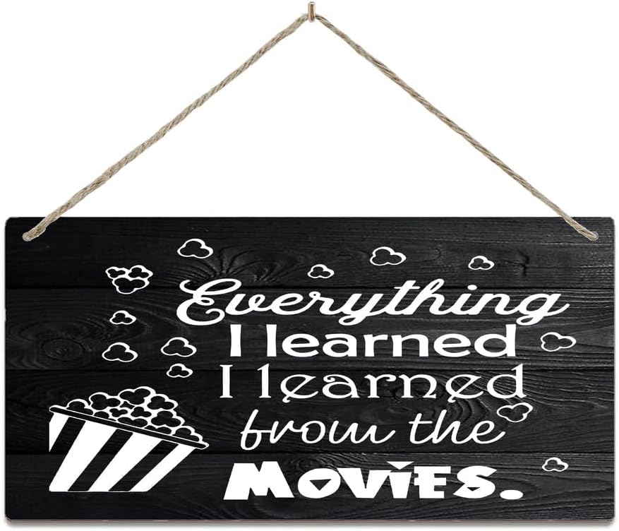 Wuhaoniu Sign Wall Art Definition Wood Plaque Everything I Learned I ...