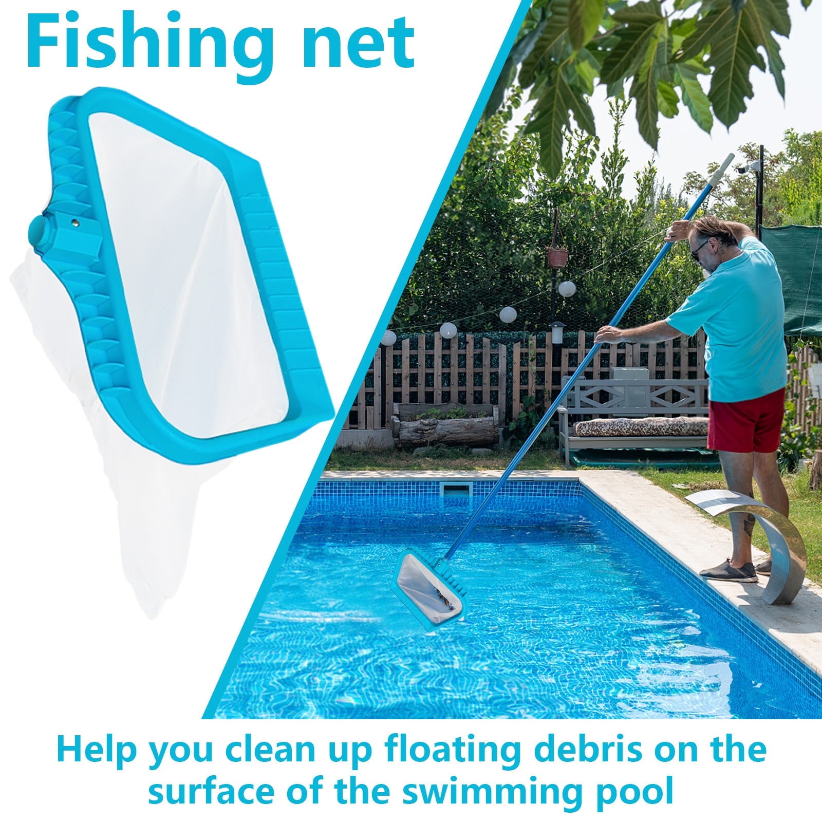 WujiJia Professional Pool Skimmer Net,Pool Nets for Cleaning,Swimming ...