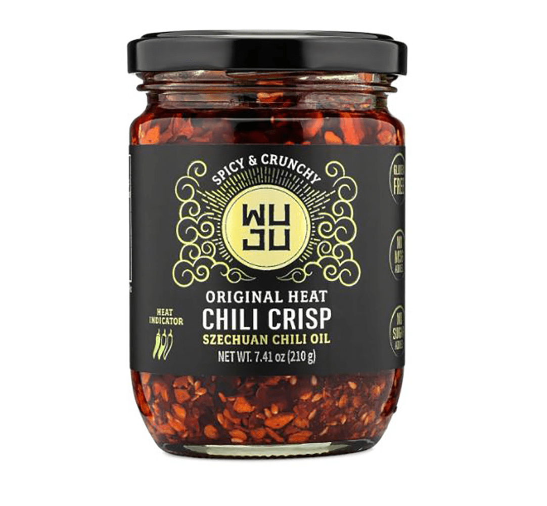 WUJU Original Chili Crisp, 7.41 oz, Spicy Szechuan Flavor, Crunchy ...