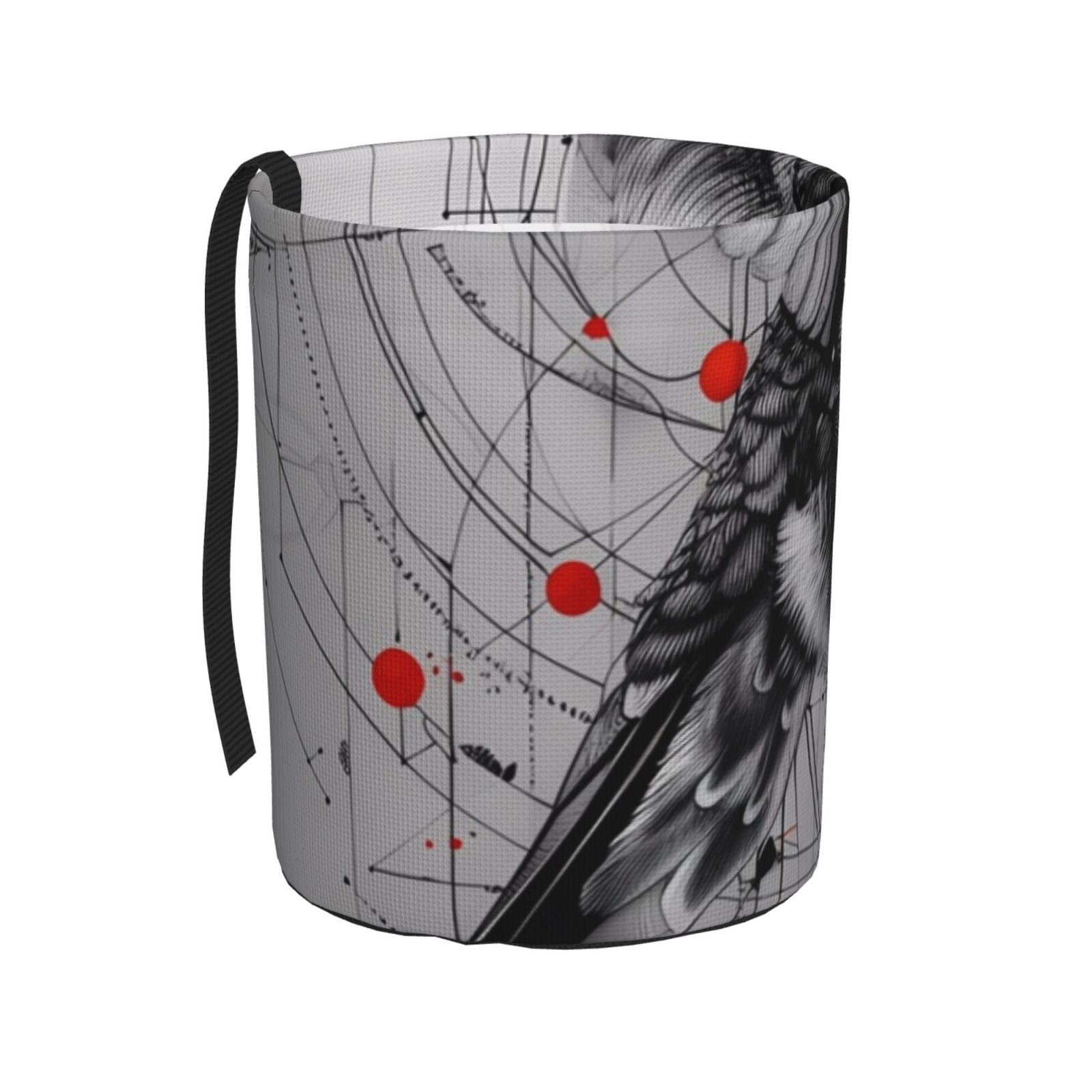 Wukai Abstract Geometric Hummingbird Print Car Trash Can - Easy to ...
