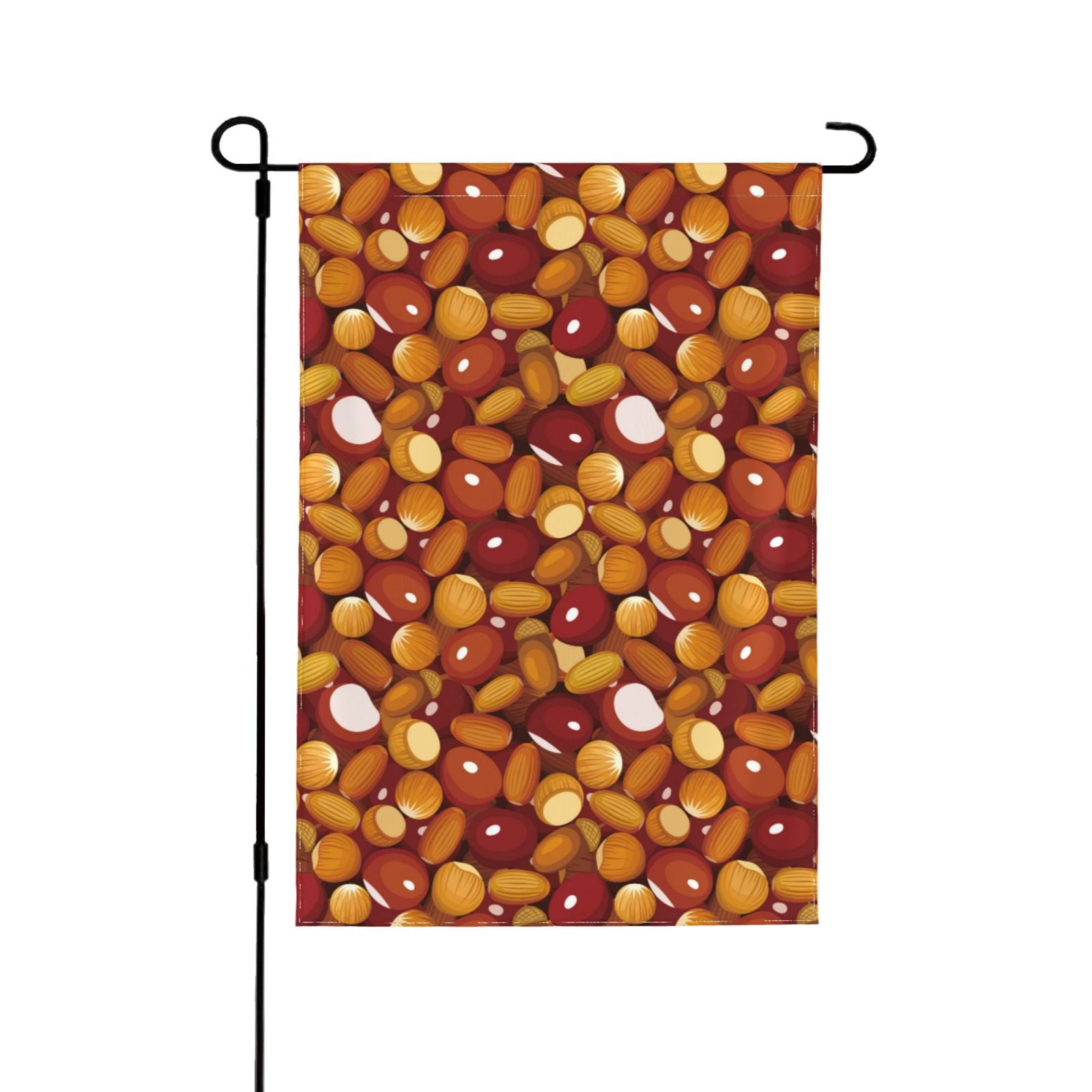 Wukai Almond Nuts Garden Flags Double Sided Welcome Garden Yard House Flags Outside Outdoor ...