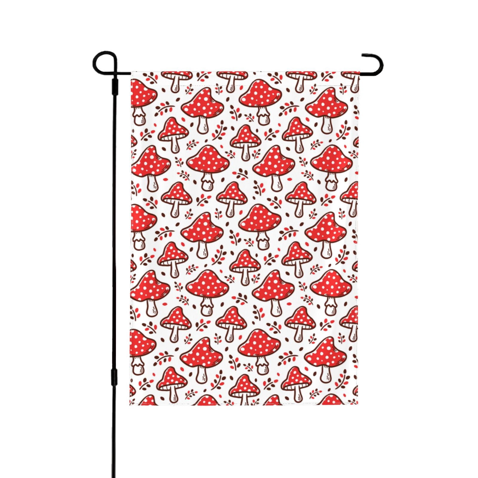 Wukai Amanita Red Mushroom Garden Flags Double Sided Welcome Garden ...