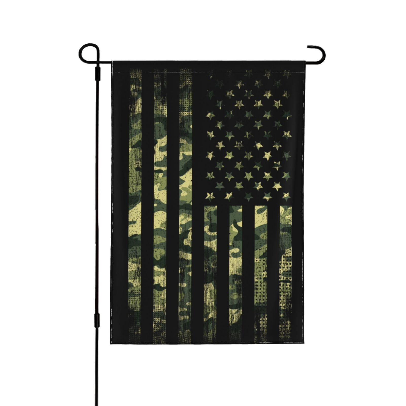 Wukai American Flag Camo Garden Flags Double Sided Welcome Garden Yard ...