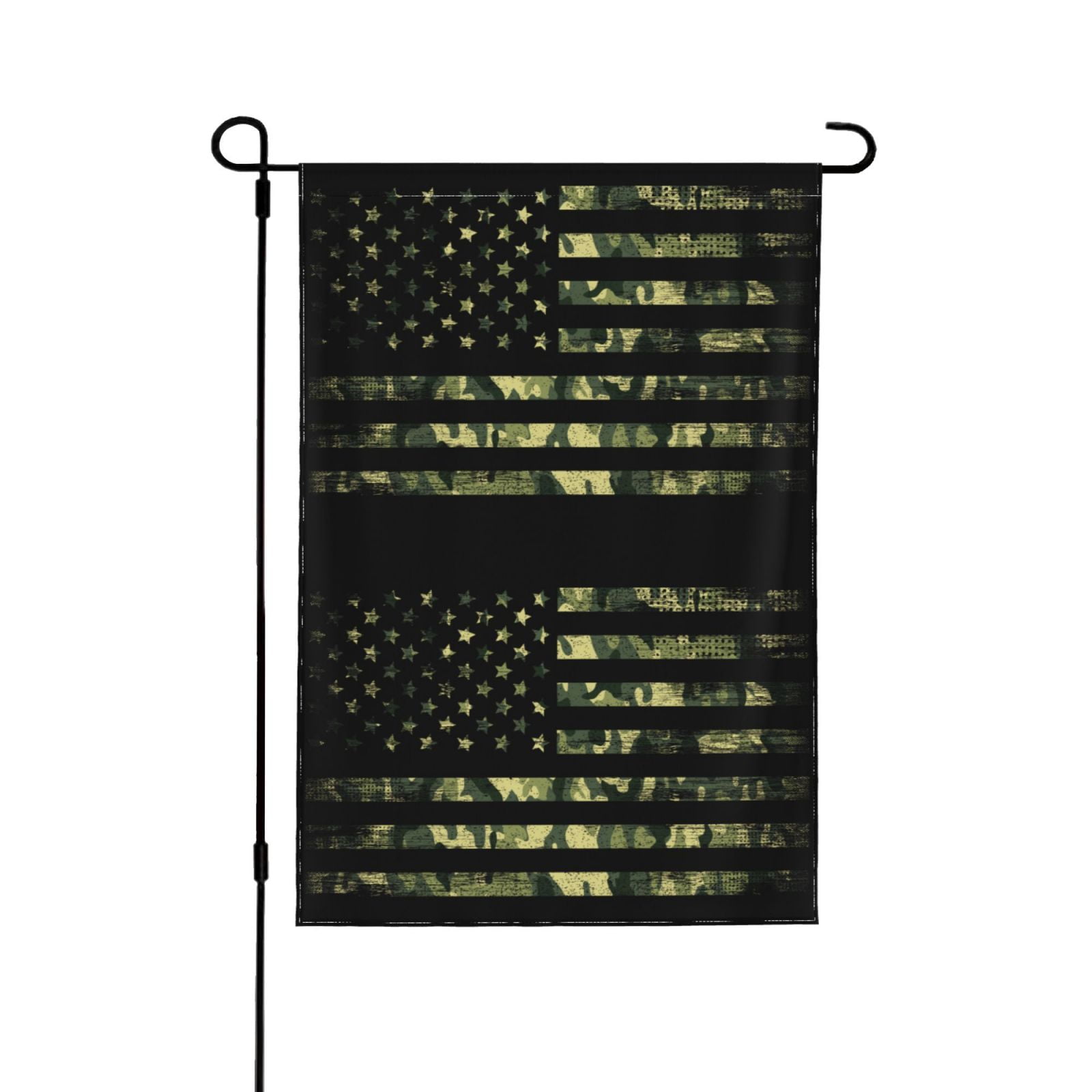 Wukai American Flag Camo Garden Flags Double Sided Welcome Garden Yard ...