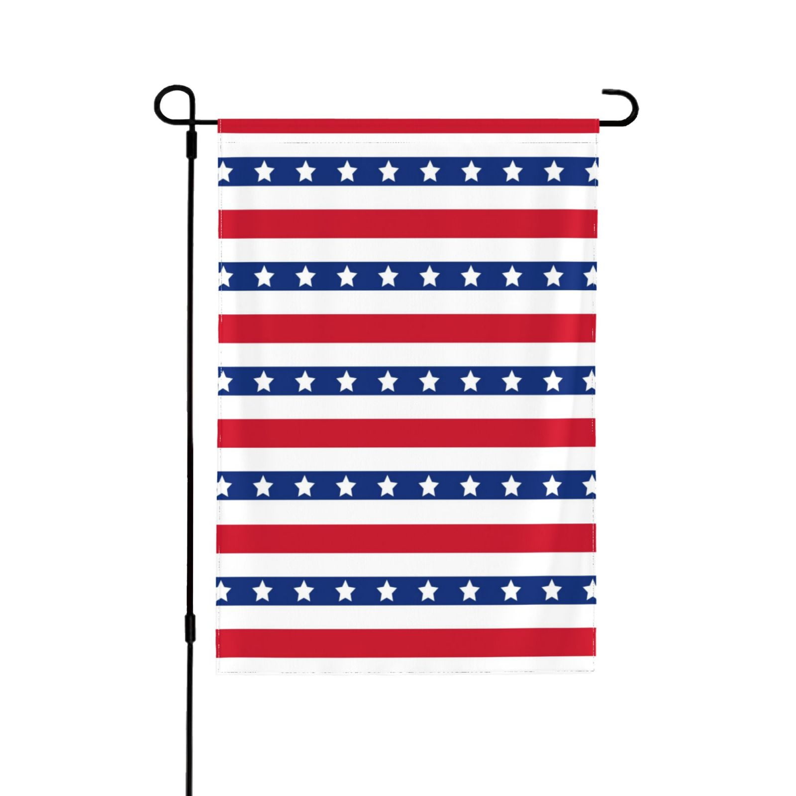 Wukai American Patriotic Stars And Stripes Garden Flags Double Sided ...