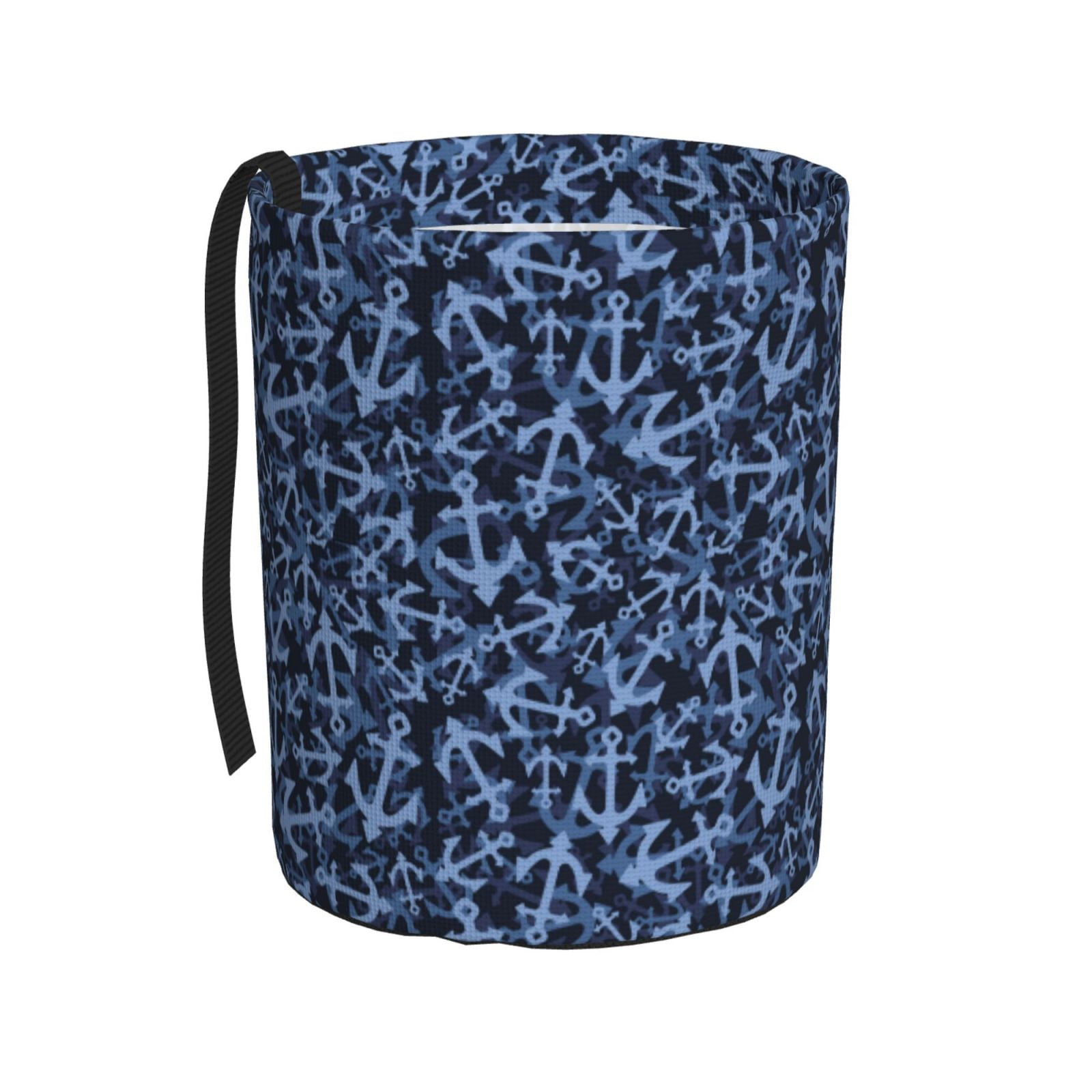 Wukai Anchors Ship Print Car Trash Can - Easy to Clean Hanging Garbage ...