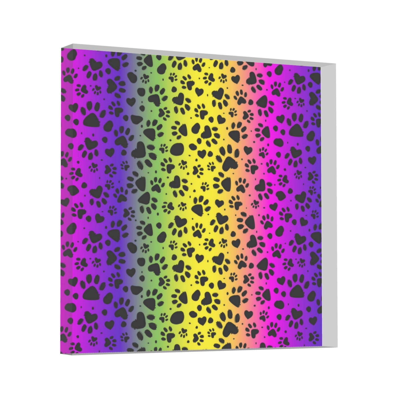 Wukai Animal Paw Rainbow Print Elegant Acrylic Gift Decorations Perfect ...