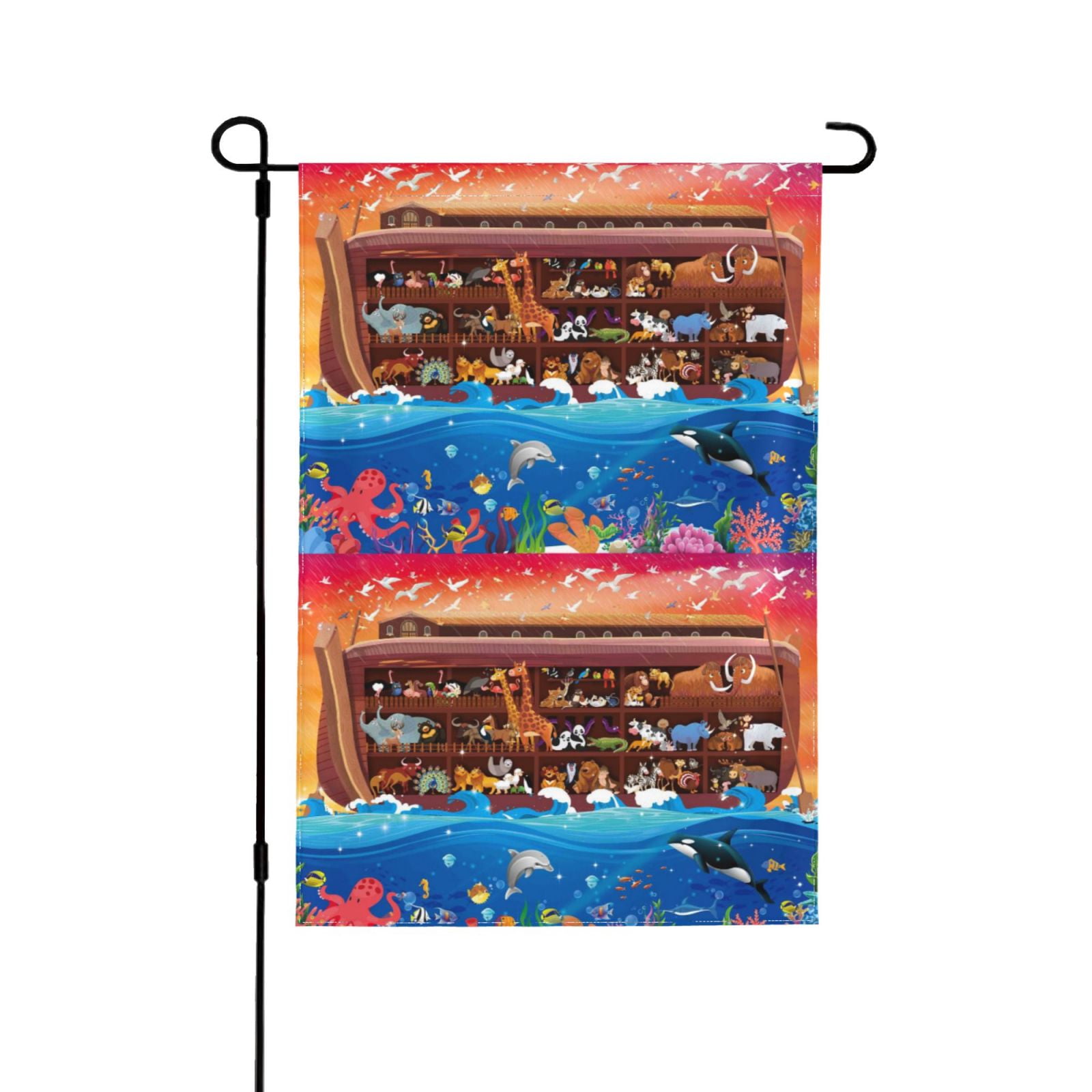 Wukai Animals On Noah's Ark2 Garden Flags Double Sided Welcome Garden ...